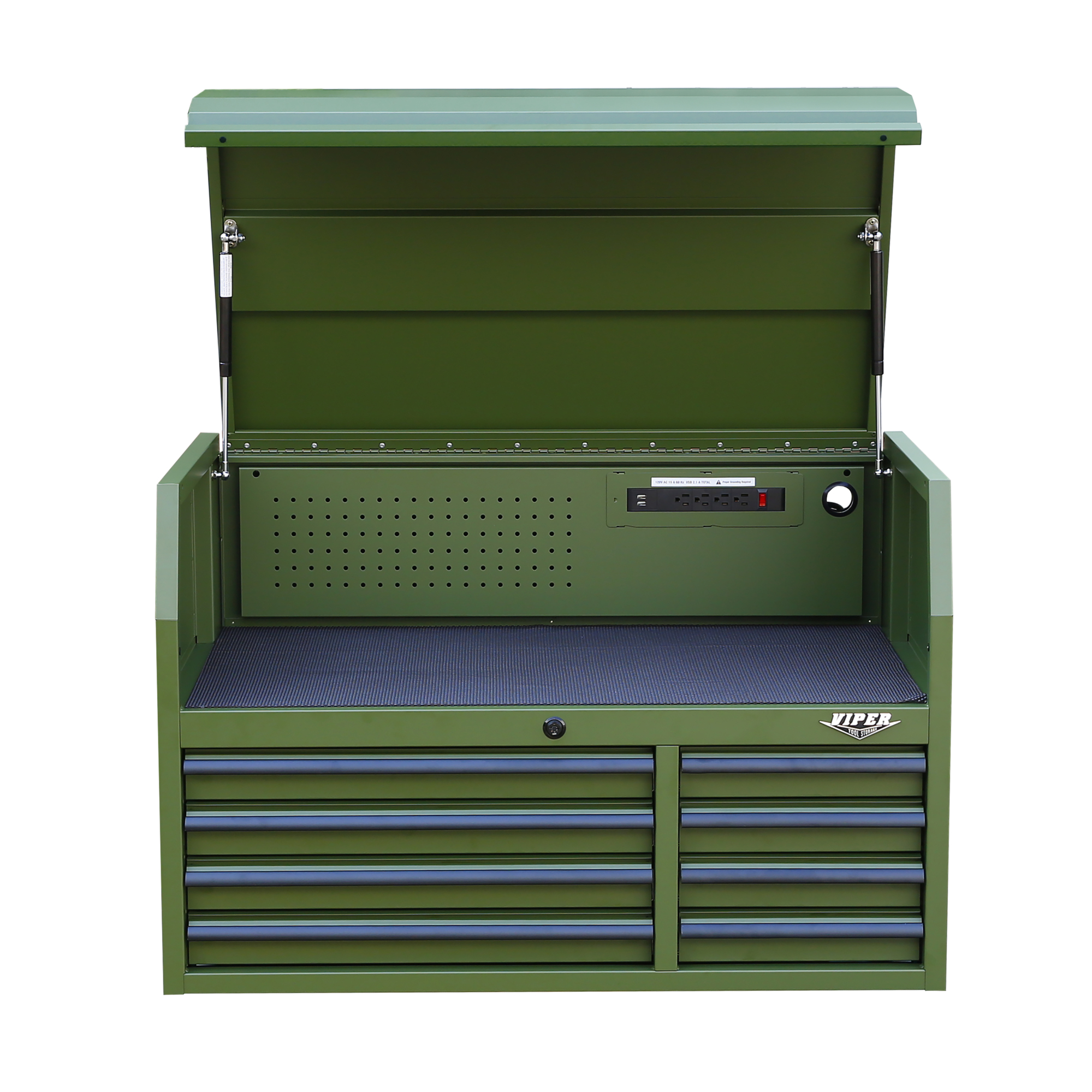 Viper Tool Storage 8-Drawer Steel Top Chest - 40.9in. Width, 26.6in ...