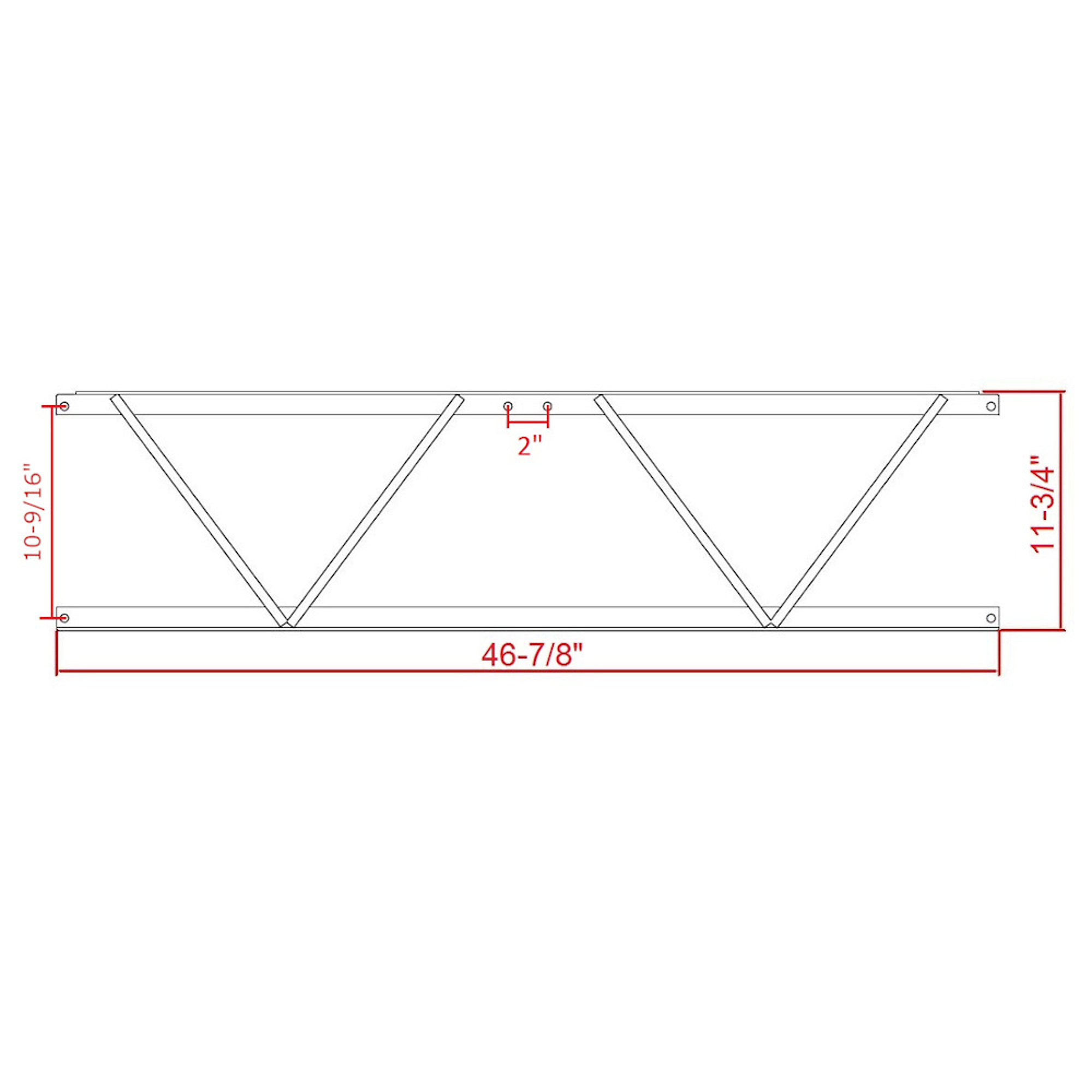 Patriot Docks, 4ft. Aluminum Dock Frame End Rail, Length 48 in, Width ...