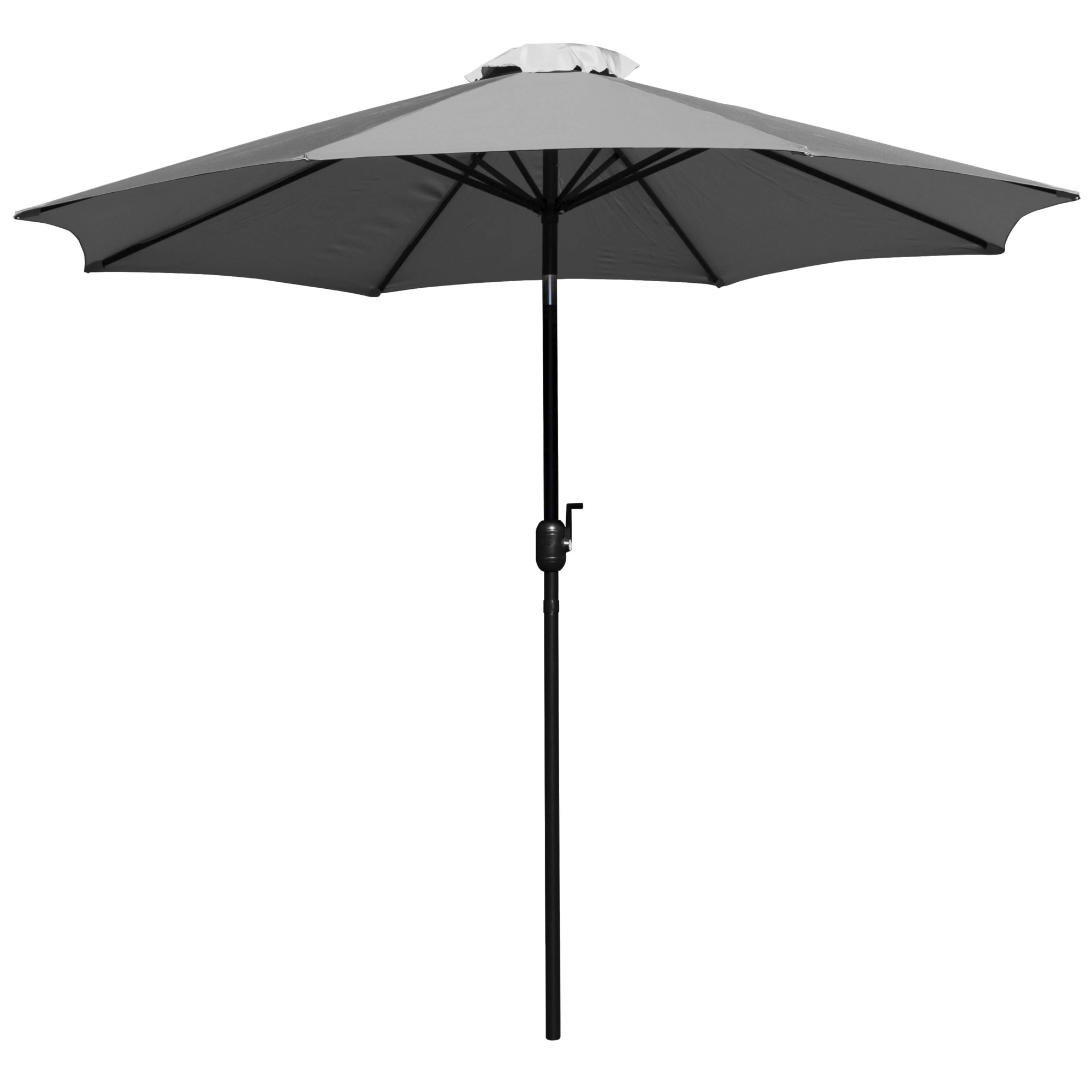 Flash Furniture, Gray 9ft. Round Umbrella - Crank and Tilt Function ...