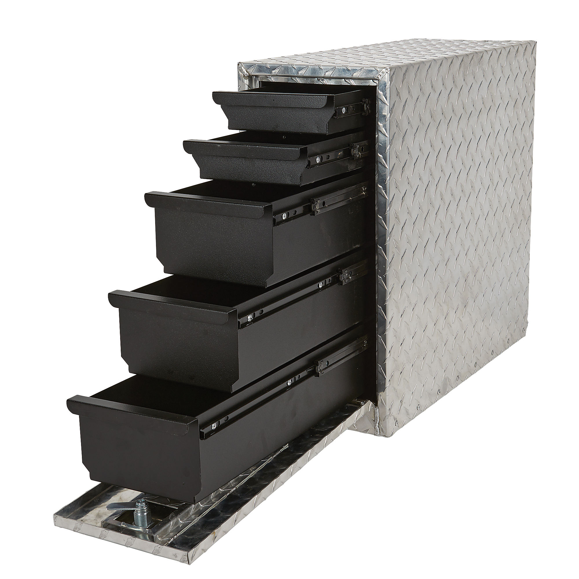 Ironton 5-Drawer Sidebed Storage Truck Box, Aluminum, 20–47in.W ...