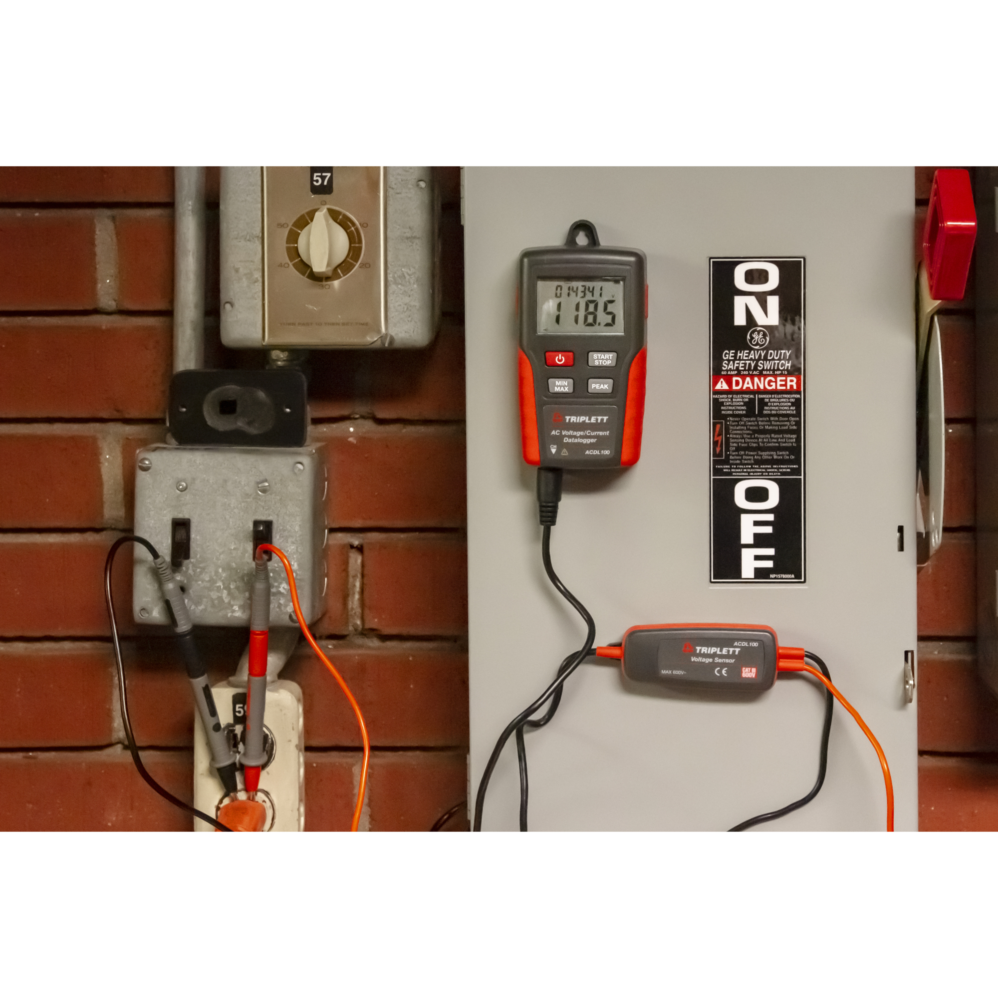 Triplett, True RMS AC Voltage/Current Datalogger, Model# ACDL100 ...