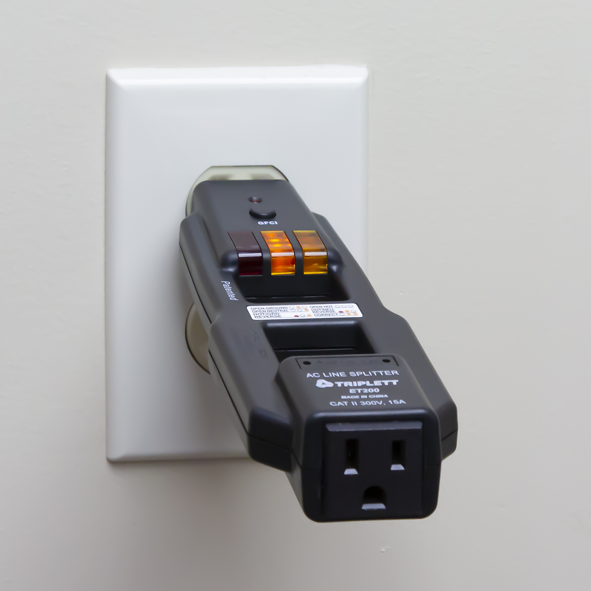 Triplett, GFCI Receptacle Tester with Line Splitter, Model# ET200 ...
