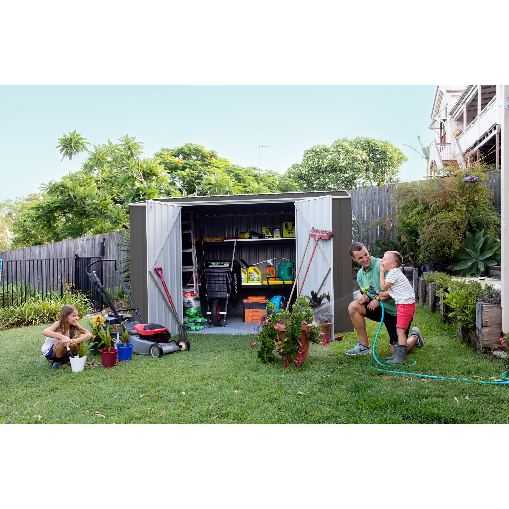 ABSCO, Premier 10ft. x 5ft. Metal Storage Shed, Length 118 ft, Width 59 ...