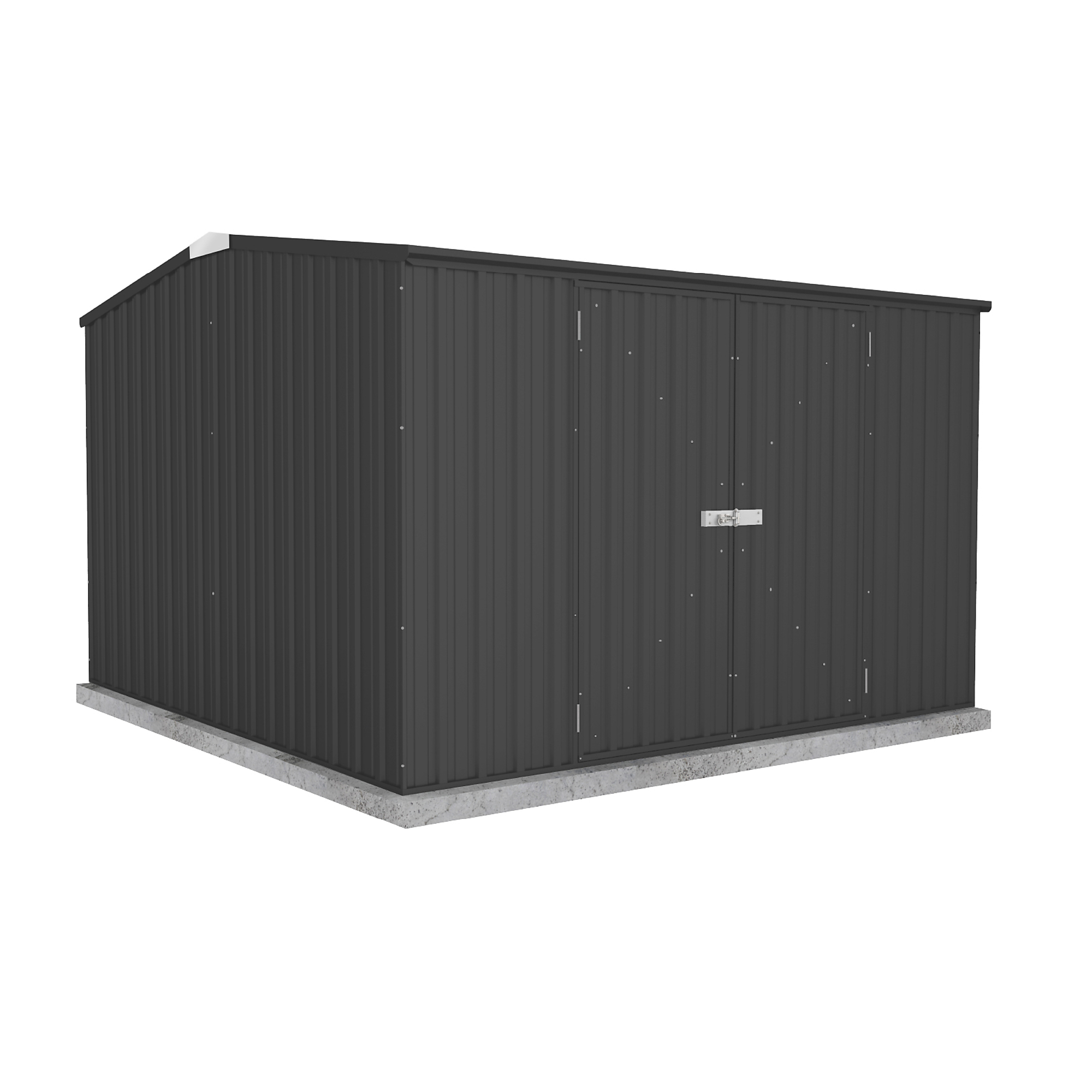 ABSCO, Premier 10ft. x 10ft. Metal Storage Shed - Monument, Length 118 ...