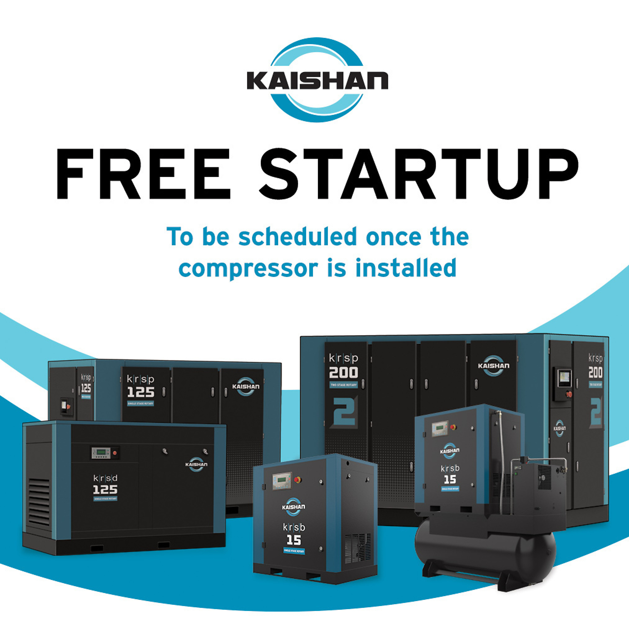 Kaishan Compressor USA, 25HP 230V 3 Phase 115PSI Tank Mount with Dryer ...