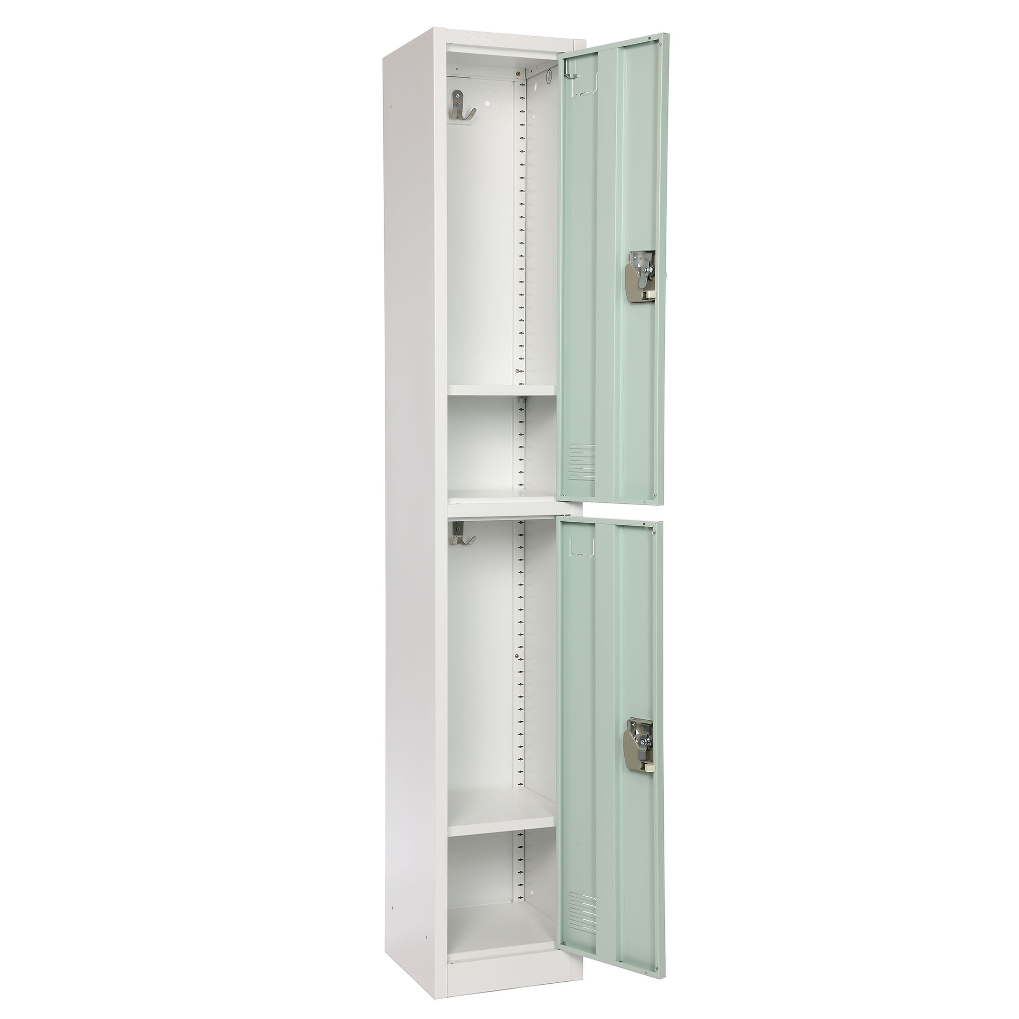 Alpine, 72in.H 2-Tier Steel Locker, Misty Green, 4-Pack, Height 72 in ...