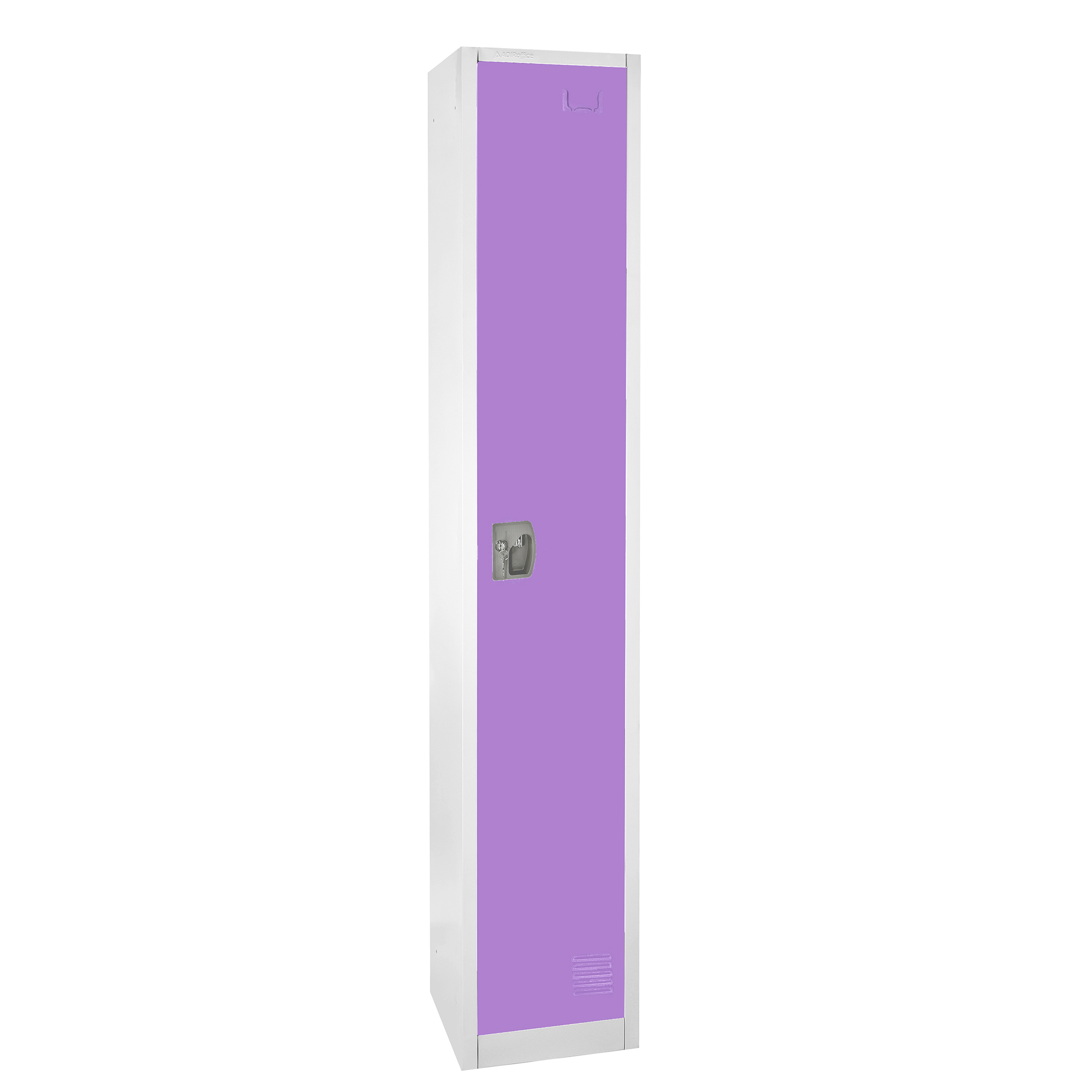 Alpine, 72in.H 1-Tier Steel Storage Locker, Purple, Height 72 in, Width ...