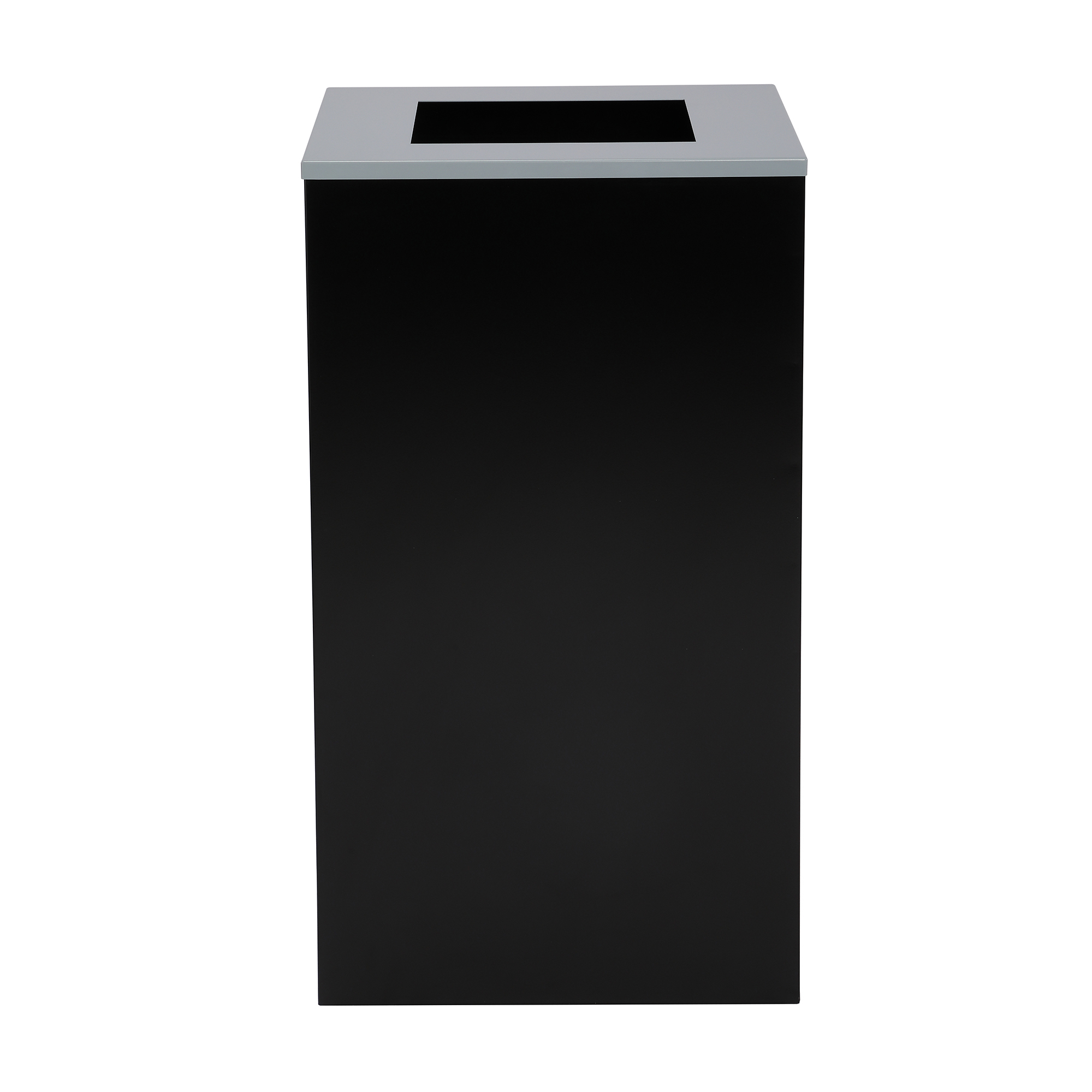 Alpine, 29-Gallon Square Metal Trash Can, Black Bin, Capacity 29 Gal ...