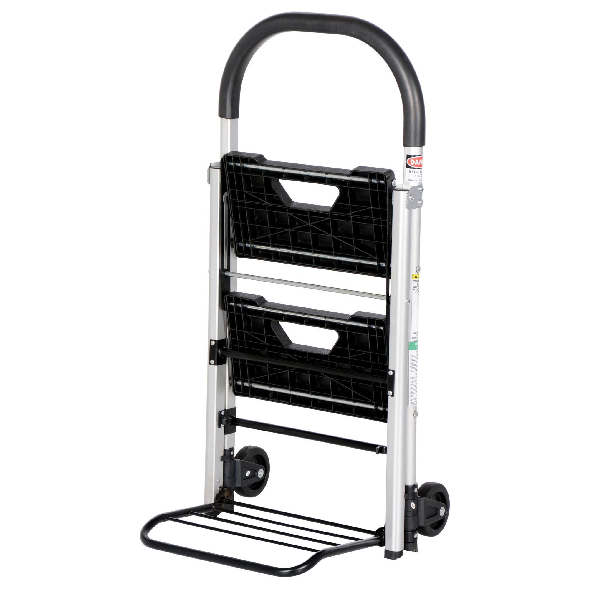 Vestil, Aluminum 2 Step Ladder Cart, Height 39 ft, Capacity 250 lb ...