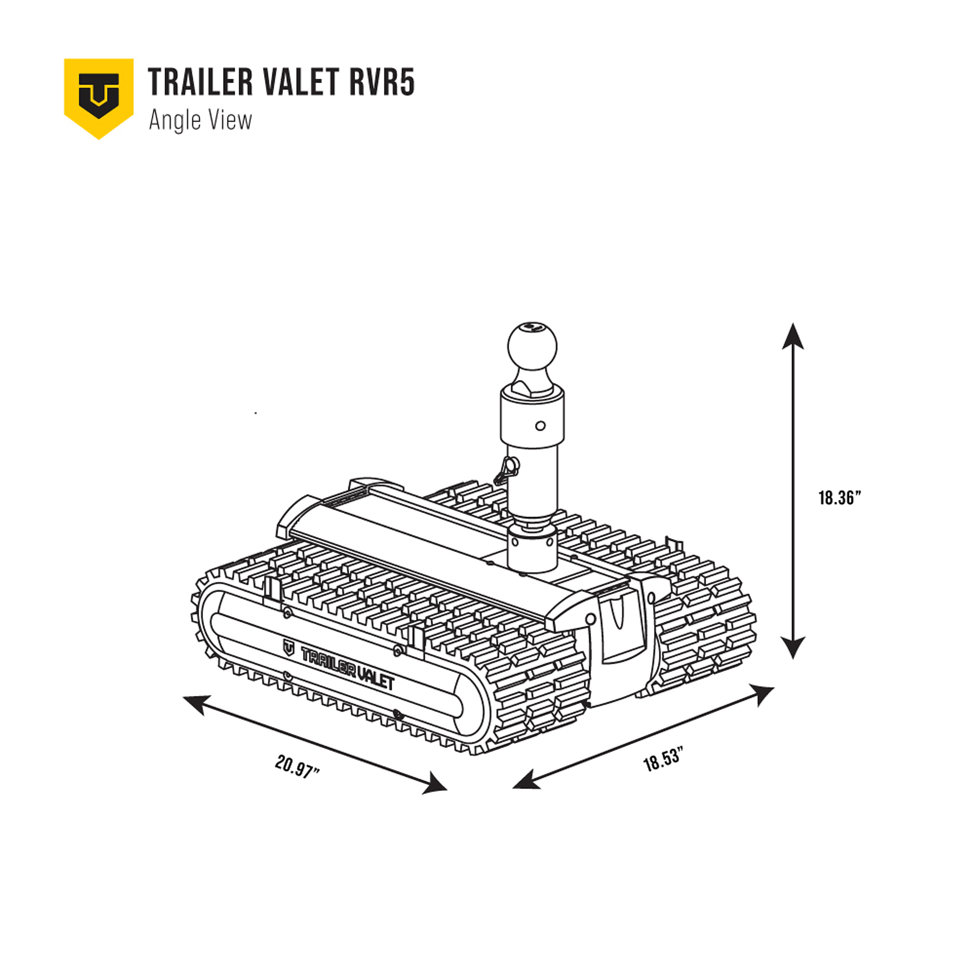Trailer Valet RVR5 Remote-Controlled Trailer Mover - 5500-Lb. Capacity ...