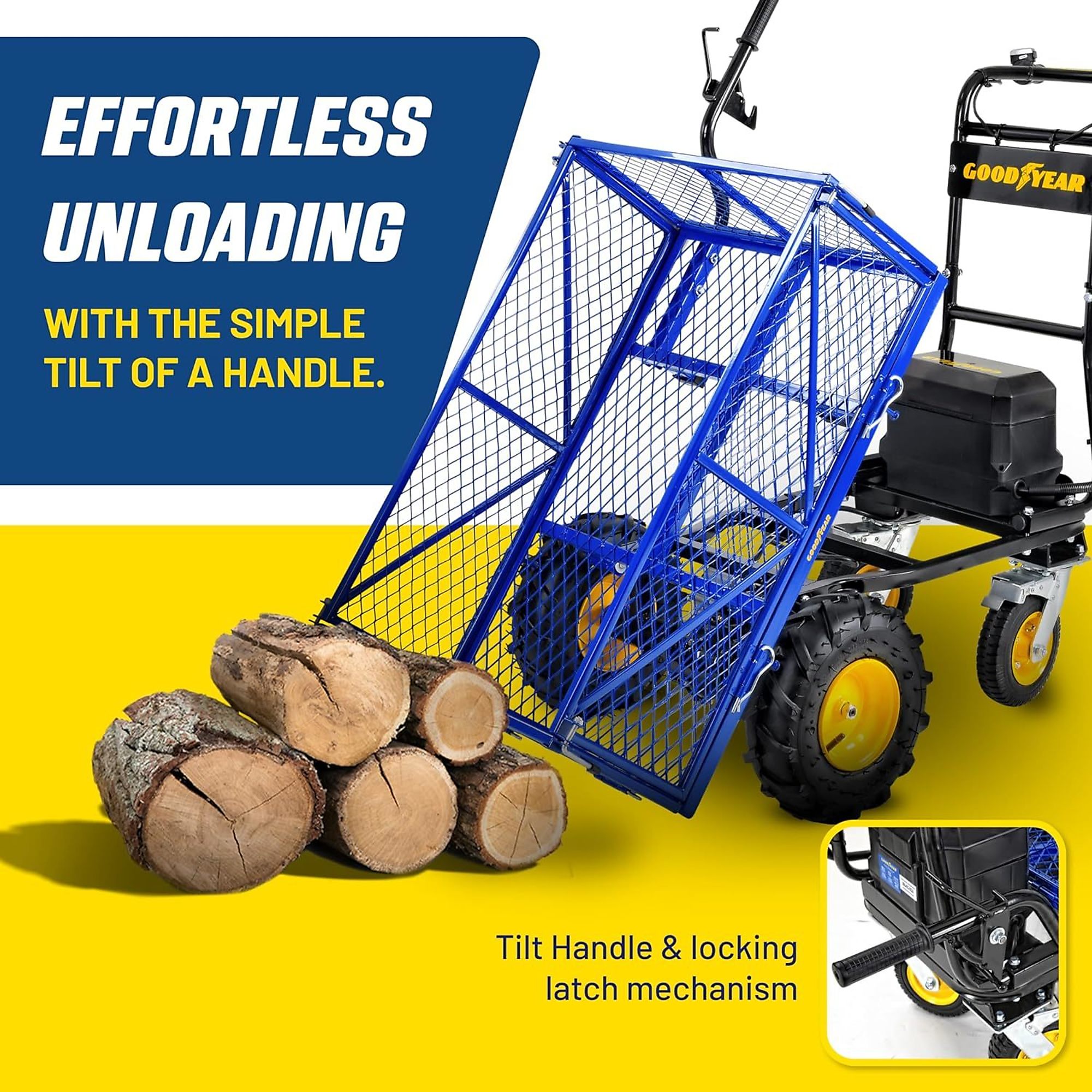 Goodyear, Electric Utility Service Cart Power Wagon, Total Capacity 660 ...