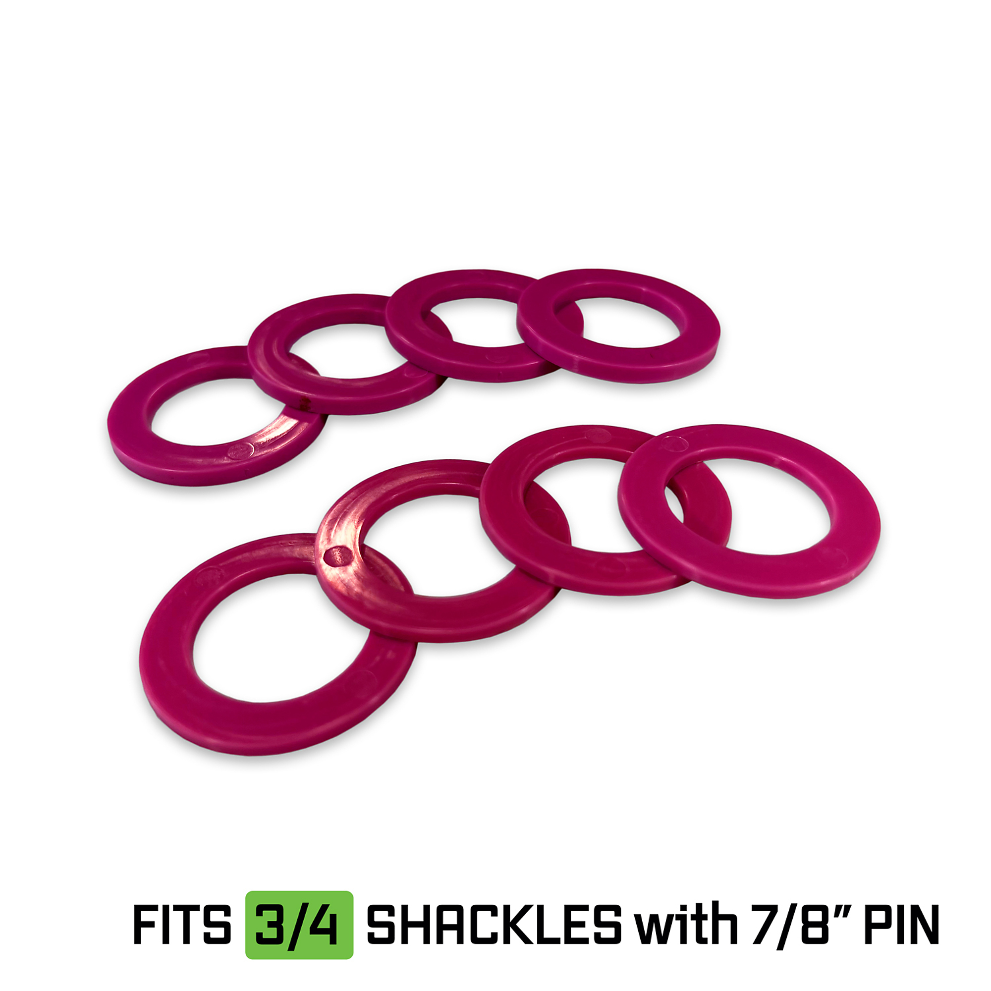 Moose Knuckle Offroad, 3/4 Rattle Rings Recovery Shackle Isolators Pogo ...