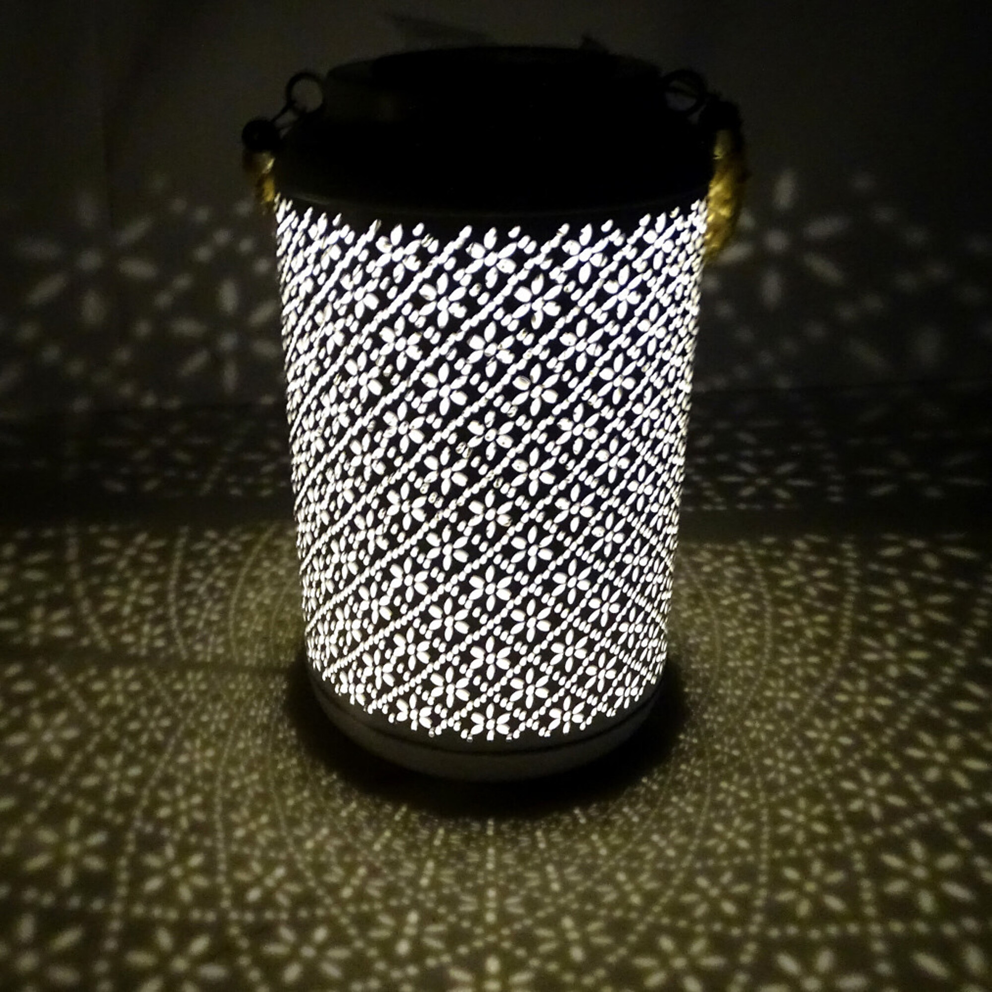 Alpine Corporation, Solar Hanging Decorative White Lantern w/LED Lts ...