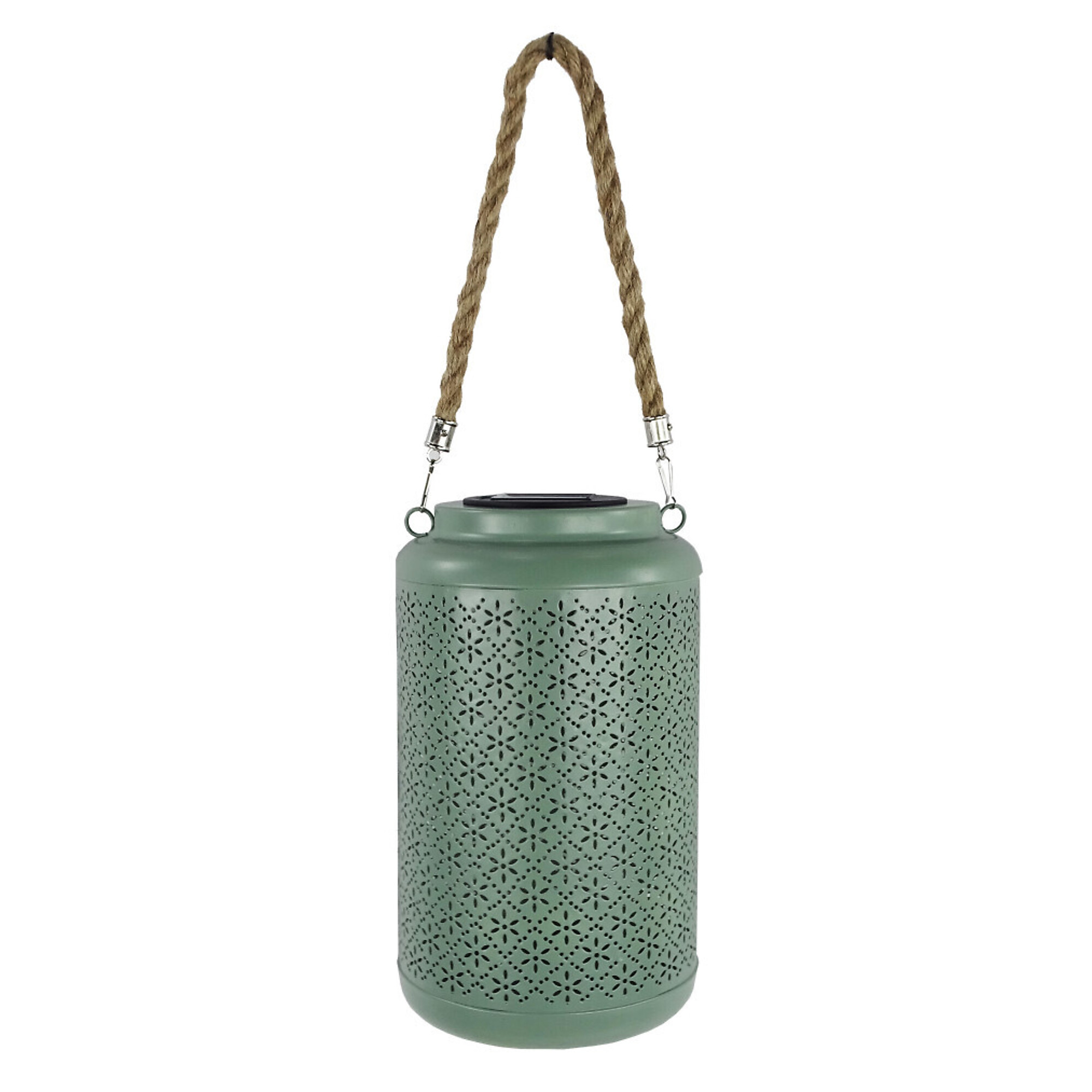 Alpine Corporation, Solar Hanging Decorative Green Lantern w/LED Lts ...