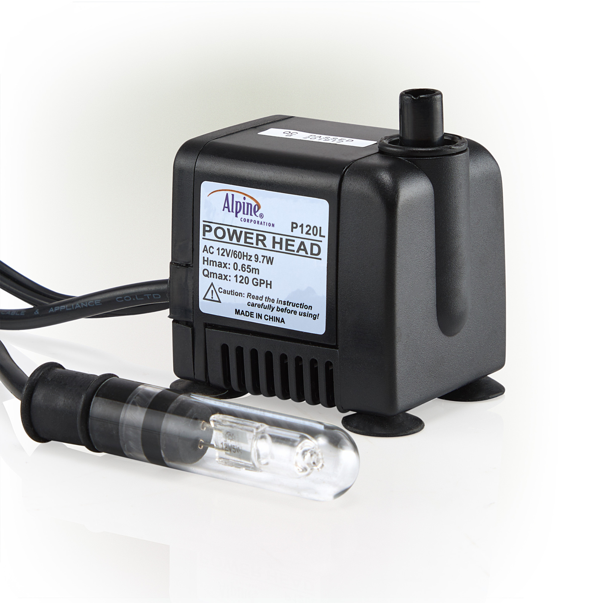 Alpine Corporation, Power Head Pump 95 GPH with LED Light, Max. Flow 95 ...