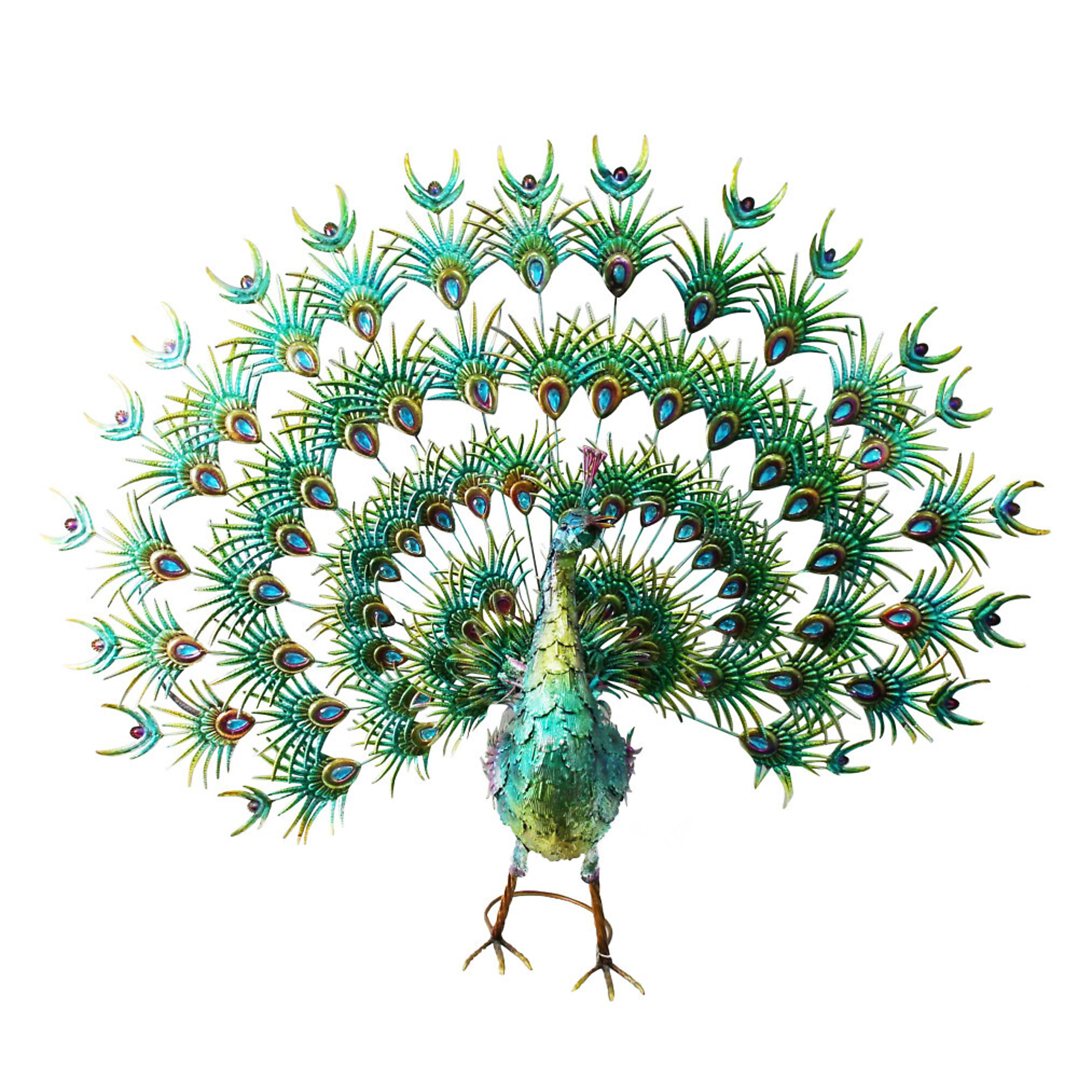 Alpine Corporation, Majestic Tail Peacock Decor,Jumbo Size Green/Blue ...