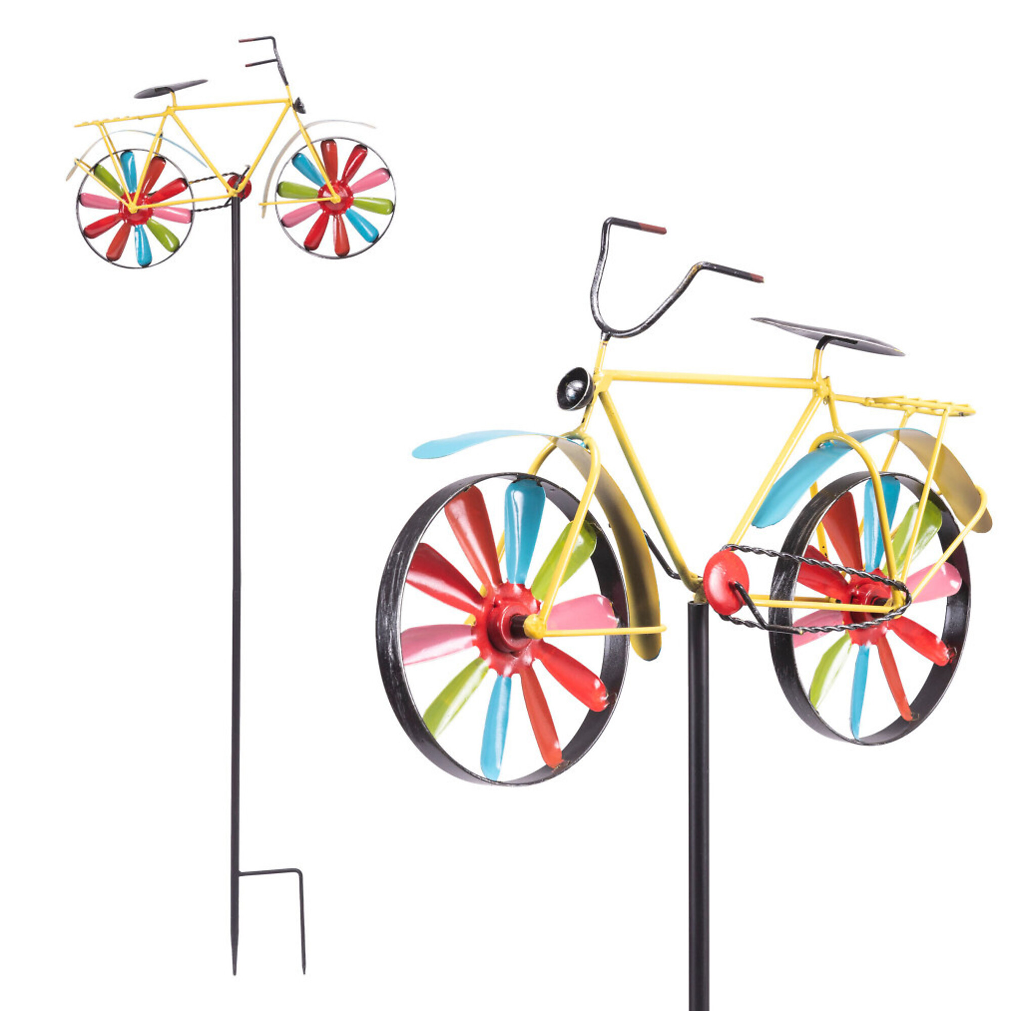 Alpine Corporation, Bicycle Windmill Garden Stake,Colorful, Model ...