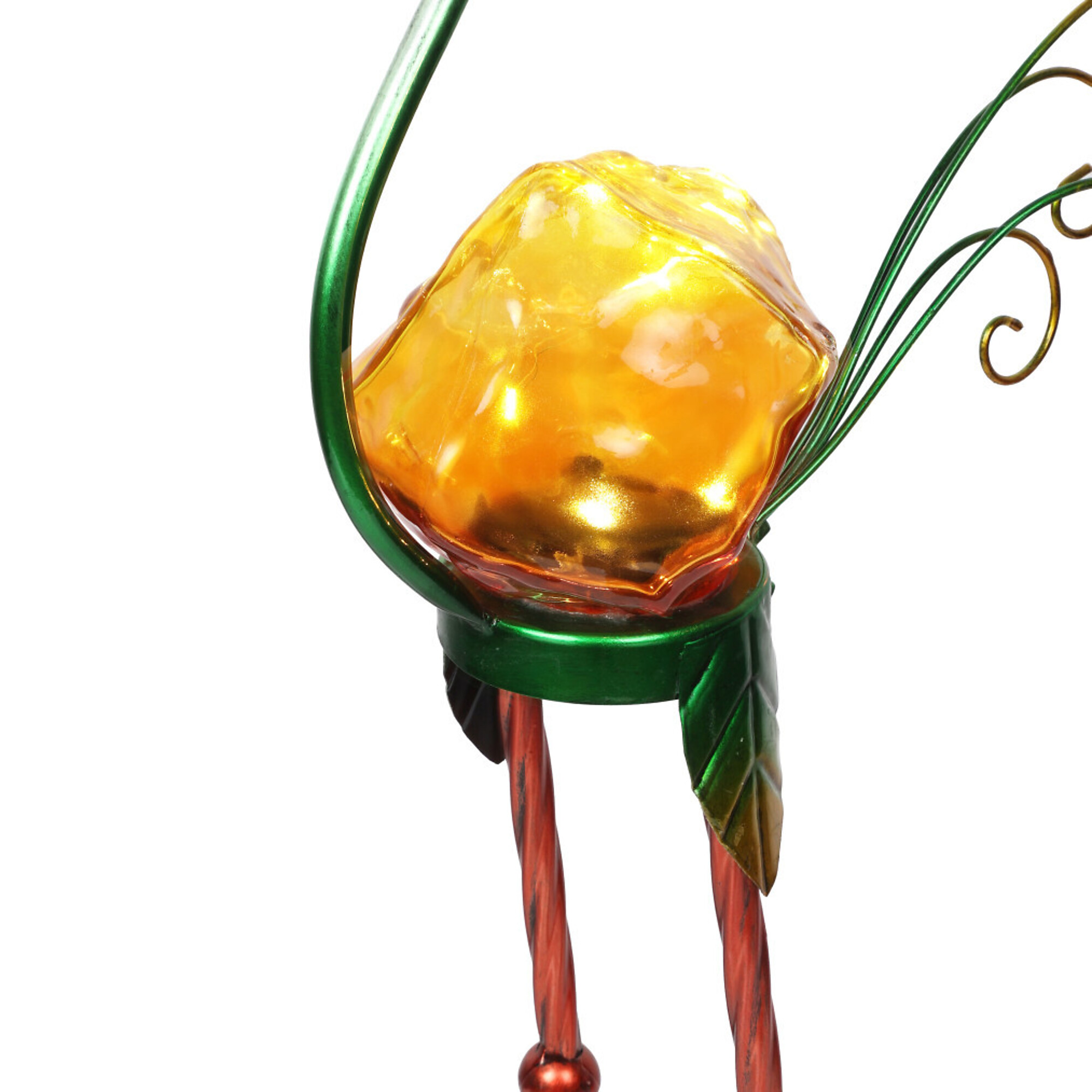 Alpine Corporation, Metal Green Peacock and Glass Body with LED,Solar ...