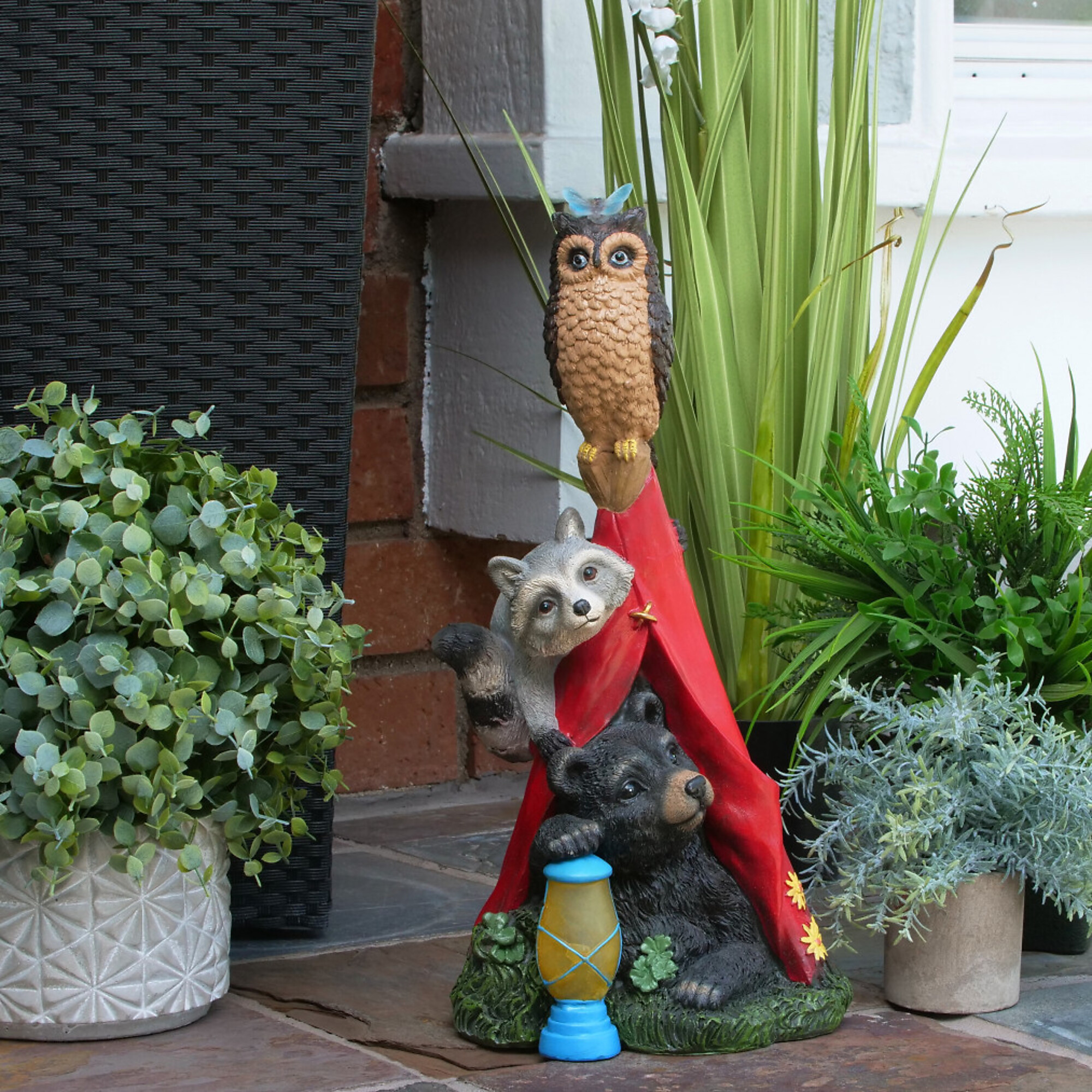 Alpine Corporation, Solar Camping Nature Pals Statue with LED Lights ...