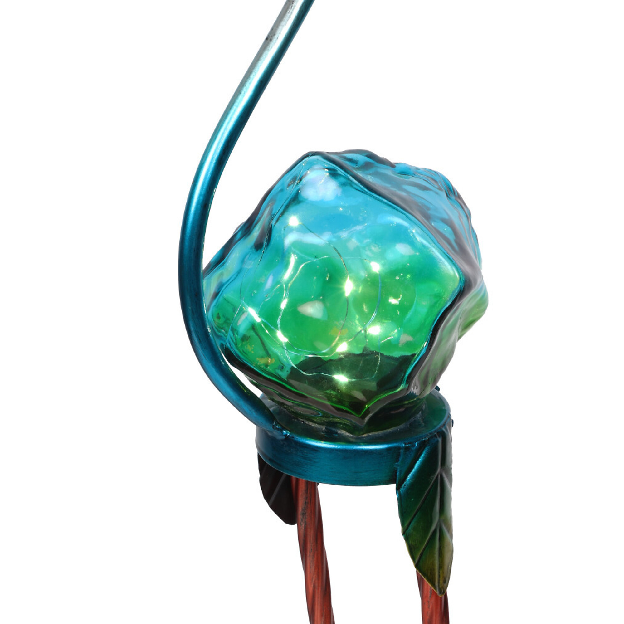 Alpine Corporation, Metal Blue Peacock and Glass Body with LED,Solar ...