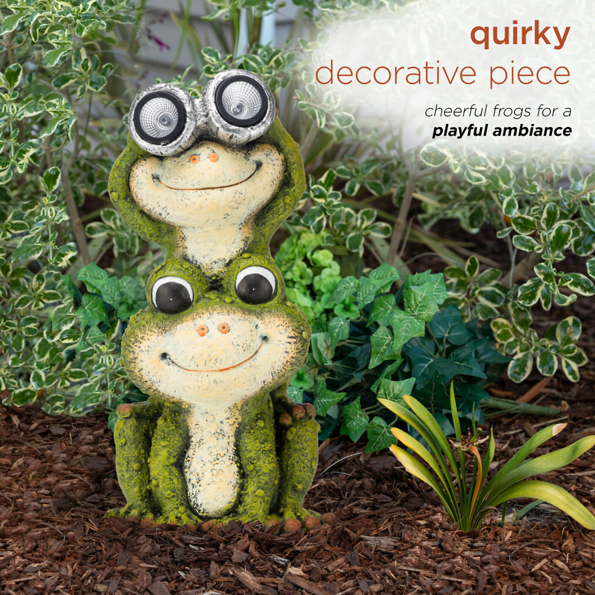 Alpine Corporation, Solar Binocular Leap Frogs Statue with LED Lights ...