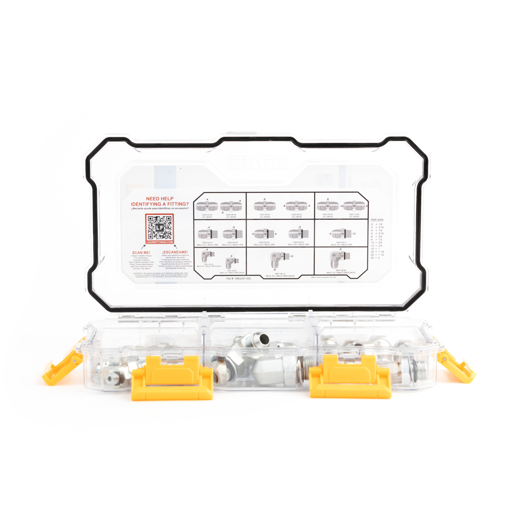 HoseBox, JIC - ORB KIT - 30 Adapters, Fitting Size Other in, Model# HBE2001-002 | Northern Tool