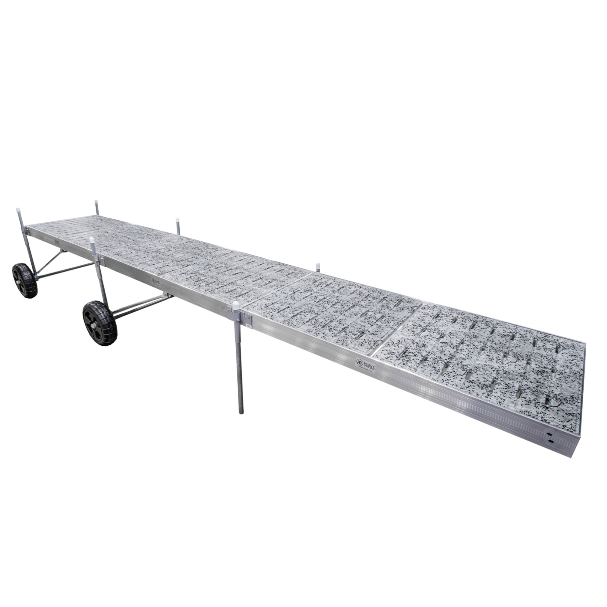 Tommy Docks Roll-In-Dock with Terrazzo Decking - 24ft., Aluminum Frame ...