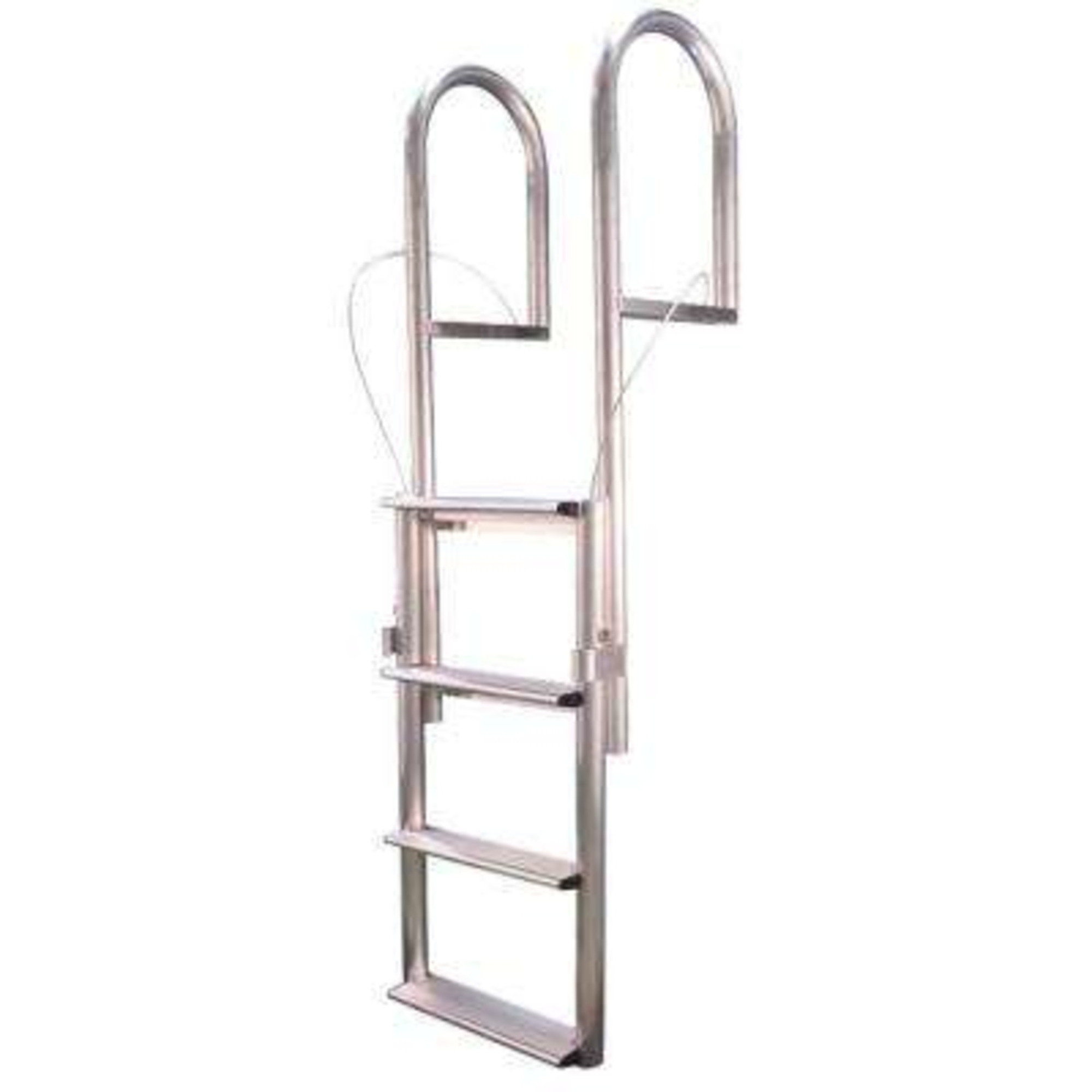 Tommy Docks, 4-Step Lifting Aluminum Ladder, Length 6.5 in, Width 21 in ...