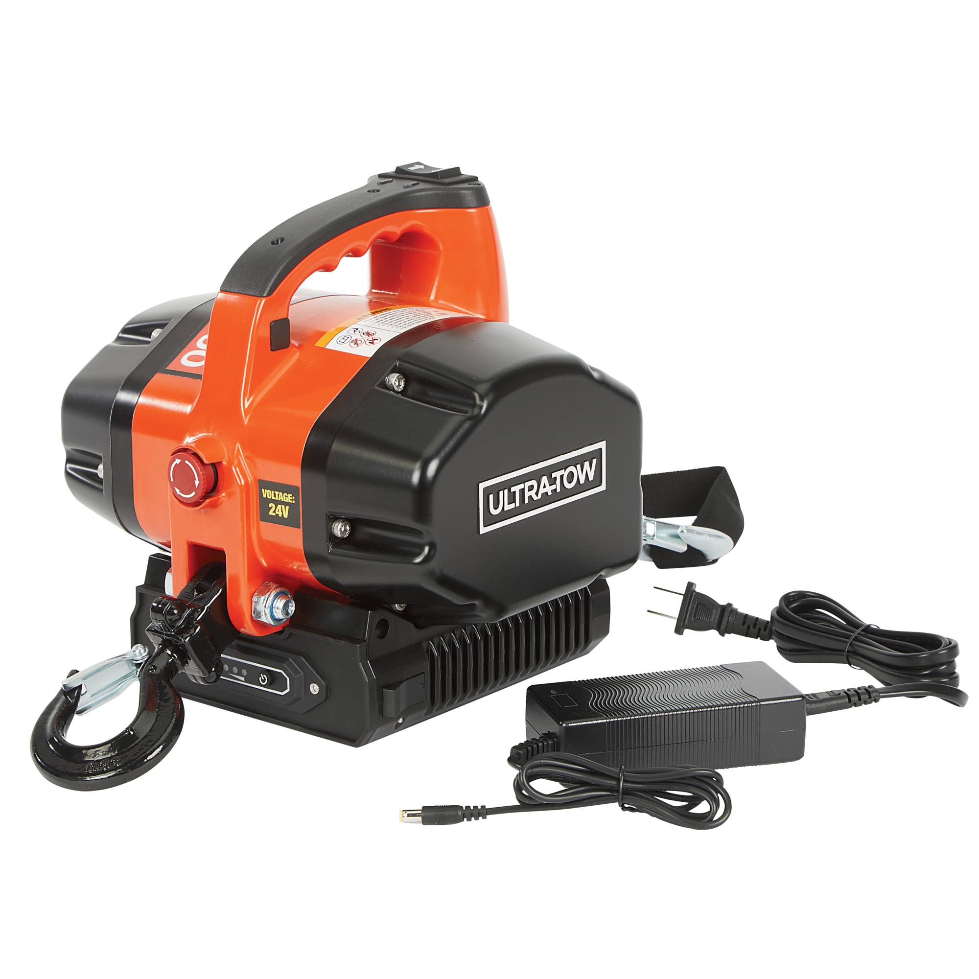 Ultra-Tow Portable Handheld 24V DC Battery-Operated Winch, 1100-Lb ...
