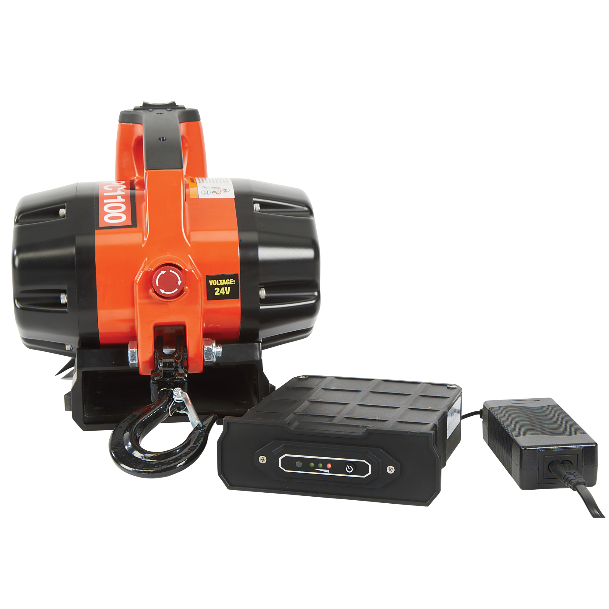 Ultra-Tow Portable Handheld 24V DC Battery-Operated Winch, 1100-Lb ...
