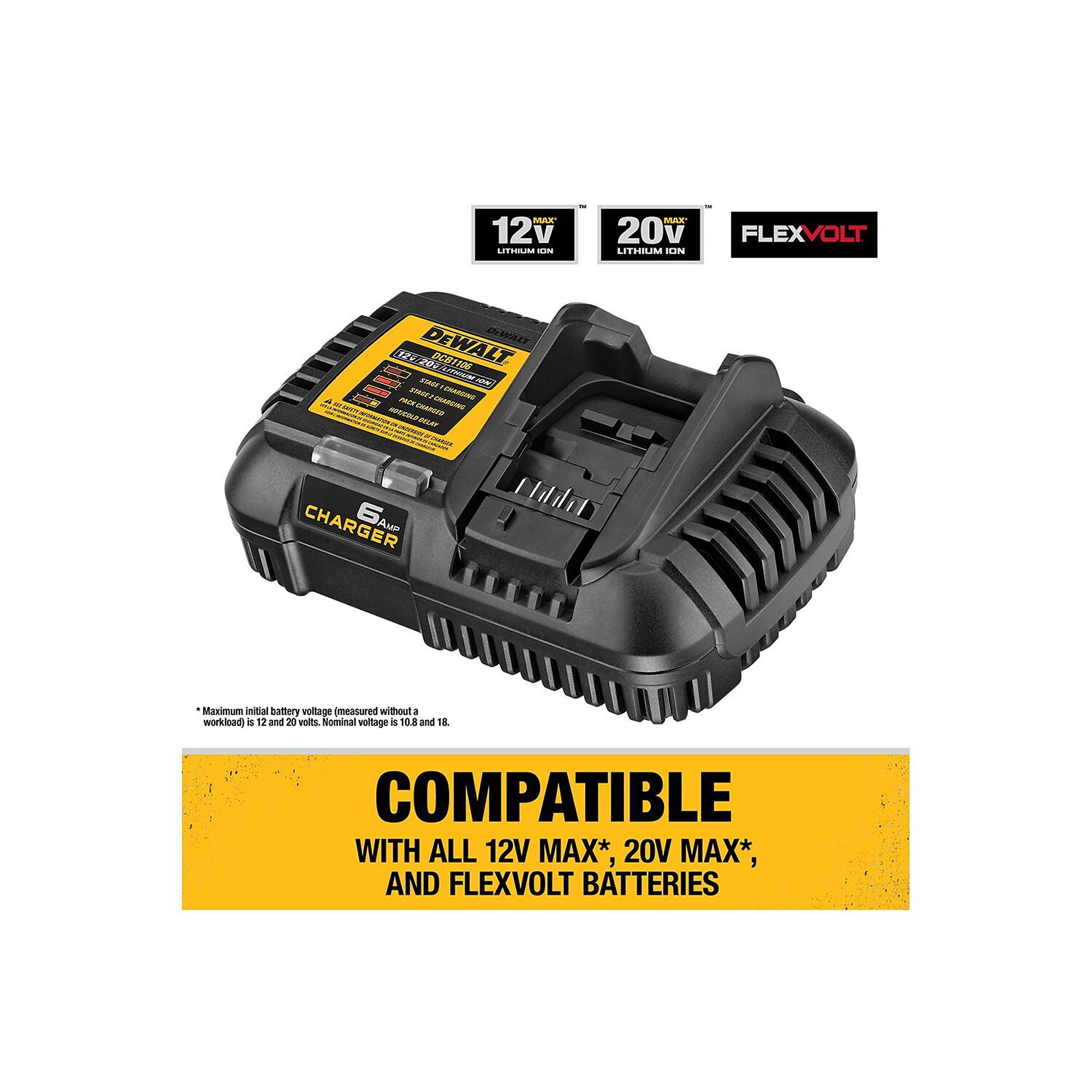 DEWALT, 6 Amp Battery Charger, Model# DCB1106 | Northern Tool