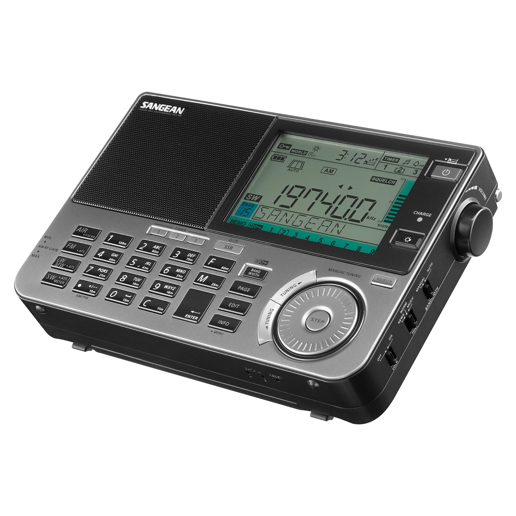 Sangean Ultimate Multi-Band World Receiver Radio - FM/SW/MW/LW/Air ...