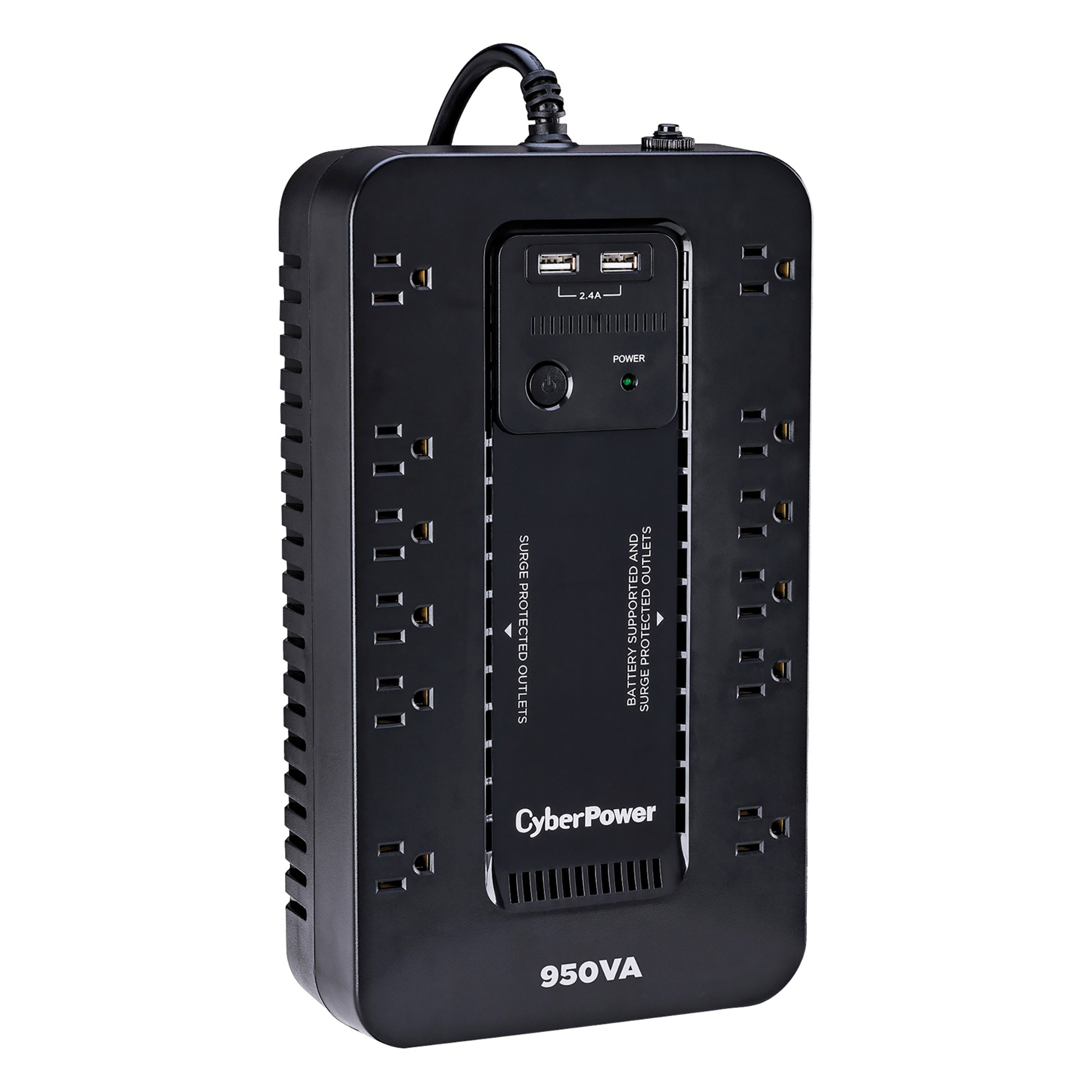 CyberPower, PC Battery Backup, Volts 950 Running Watts 150 W, Model ...