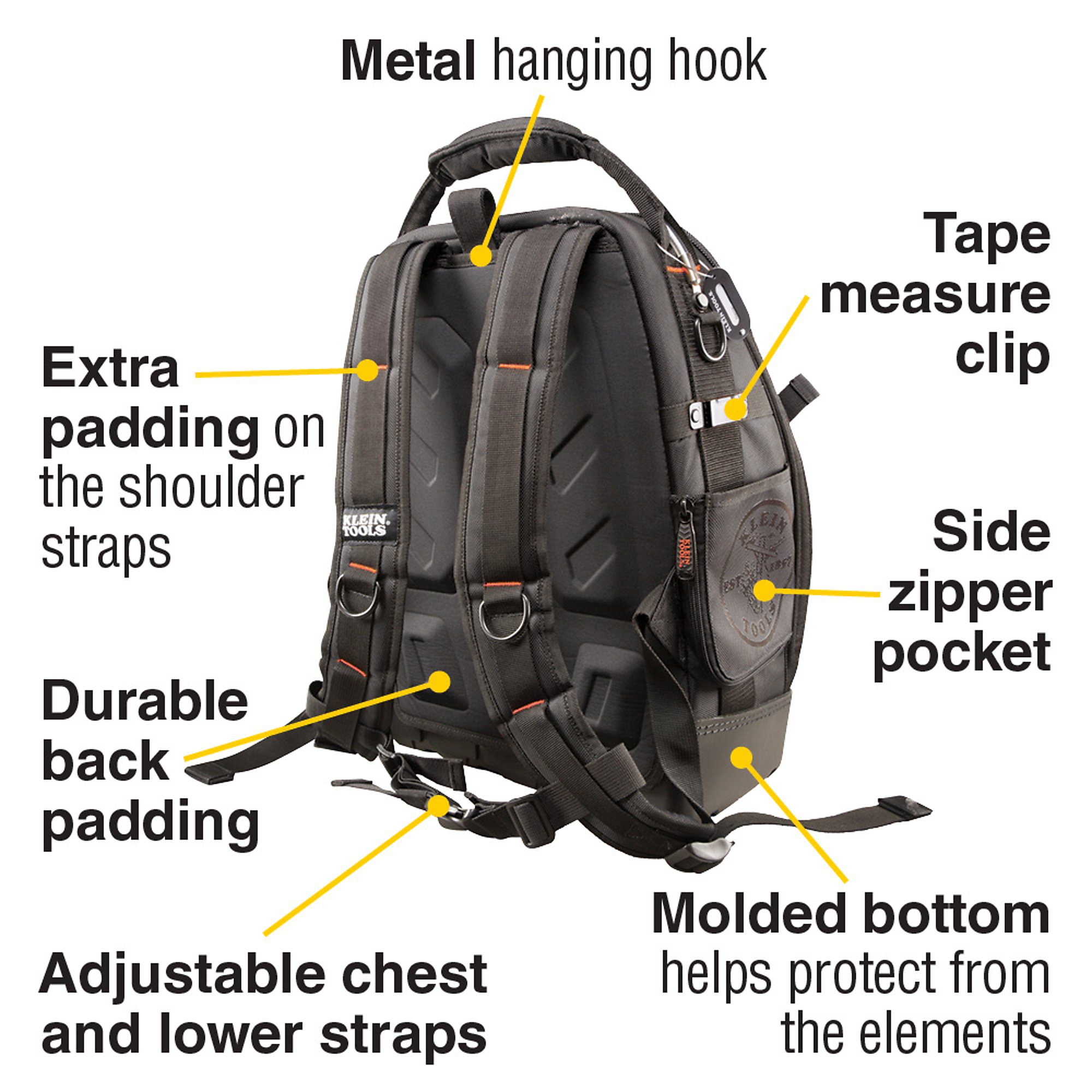 Klein Tools, Tradesman Pro Tool Master Tool Bag Backpack, Color Multi ...