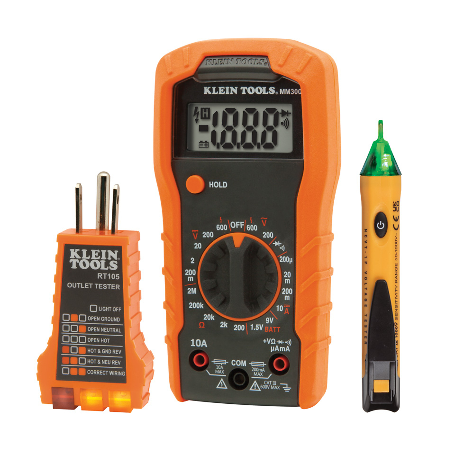 Klein Tools, Test Kit with Multimeter, Non-Contact Volt Tester, Model ...