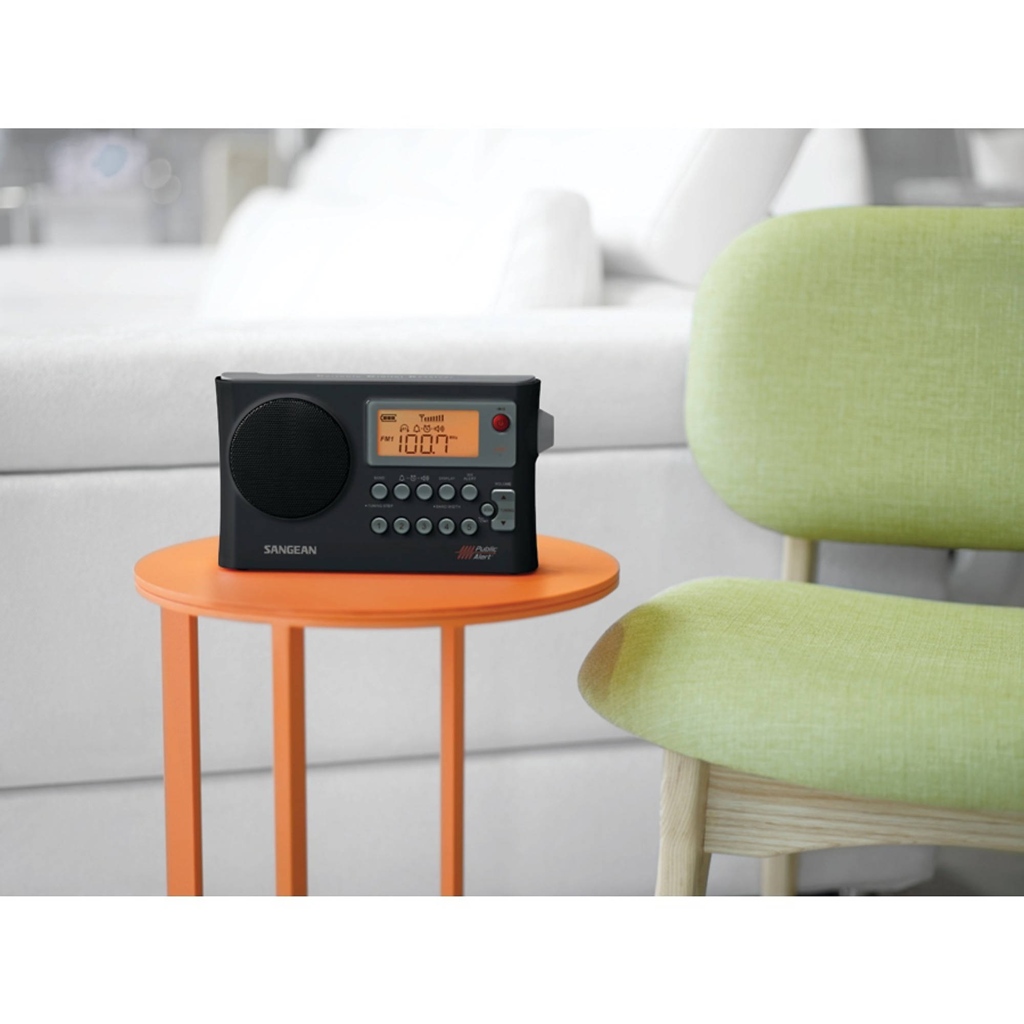 Sangean AM/FM/NOAA Weather Alert Portable Radio - Digital Display, Dual ...
