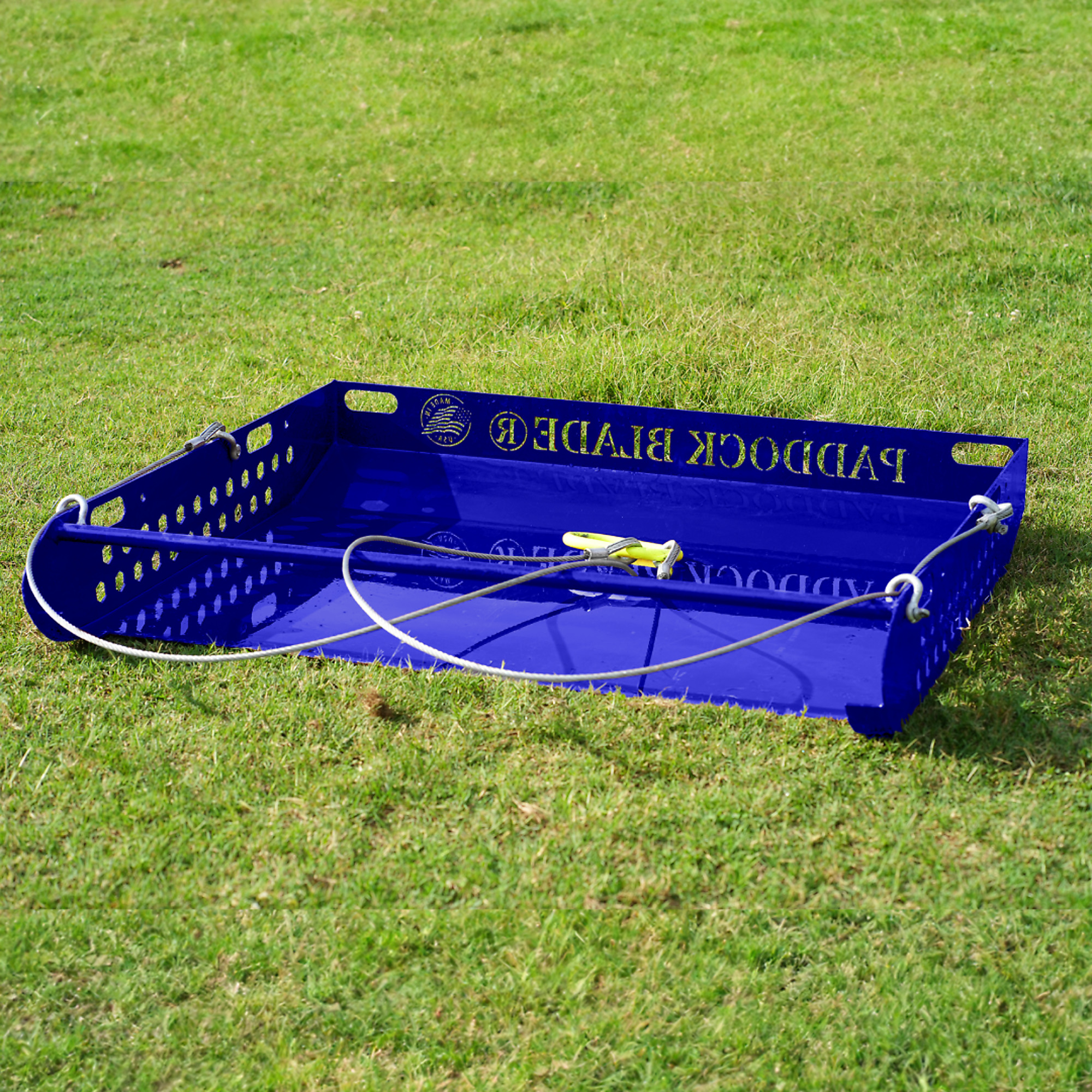 Paddock Blade, Blue Pasture Manure Collection Tool, Working Width 48 in ...