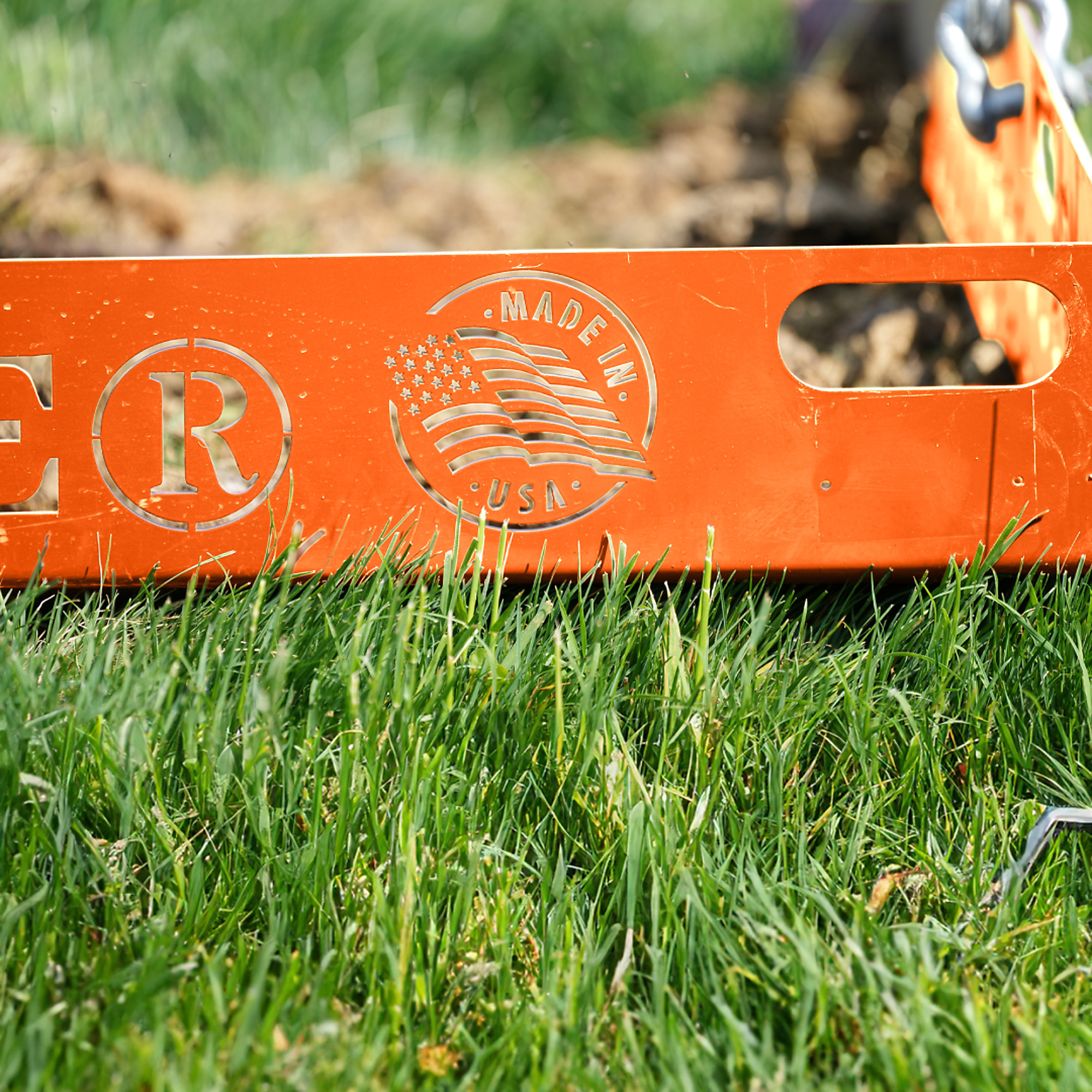 Paddock Blade, Burnt Orange Pasture Manure Collection Tool, Working ...