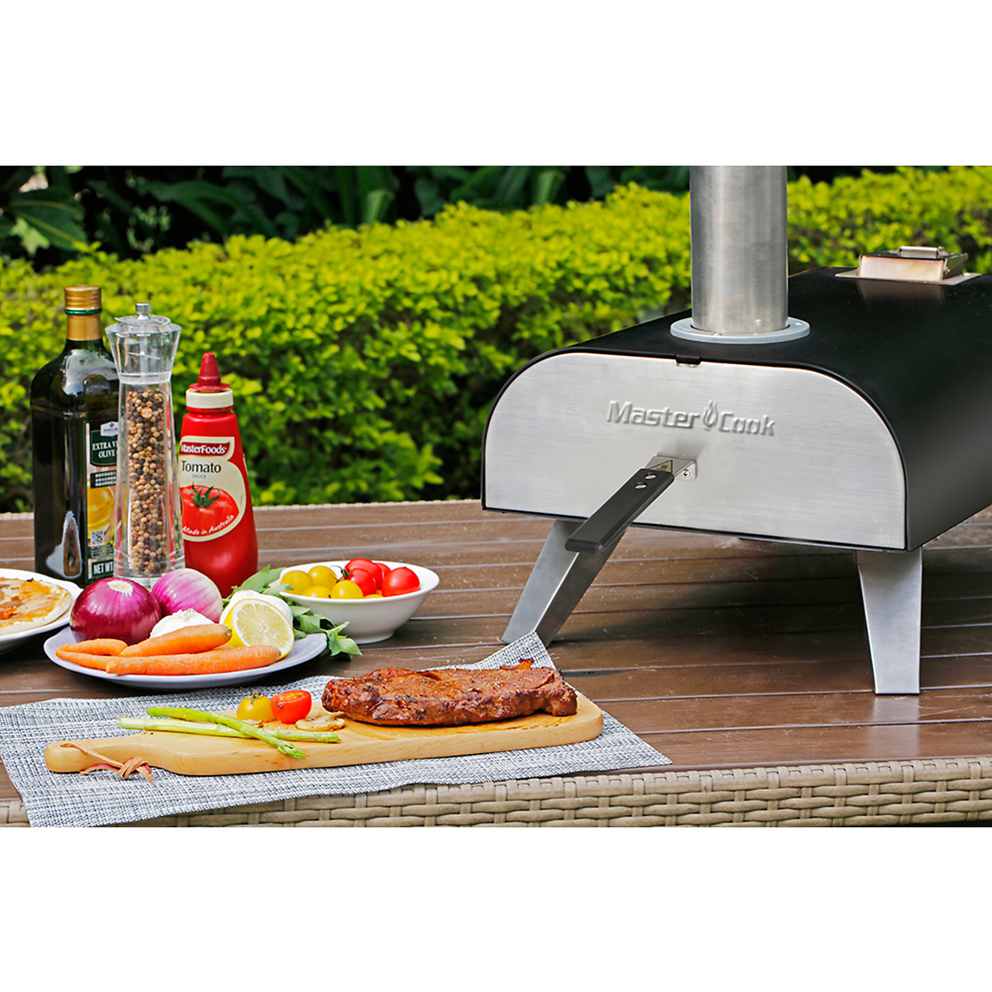 Mastercook Mastercook, 12in. Black Pellet Pizza Oven, Fuel Type Pellet ...