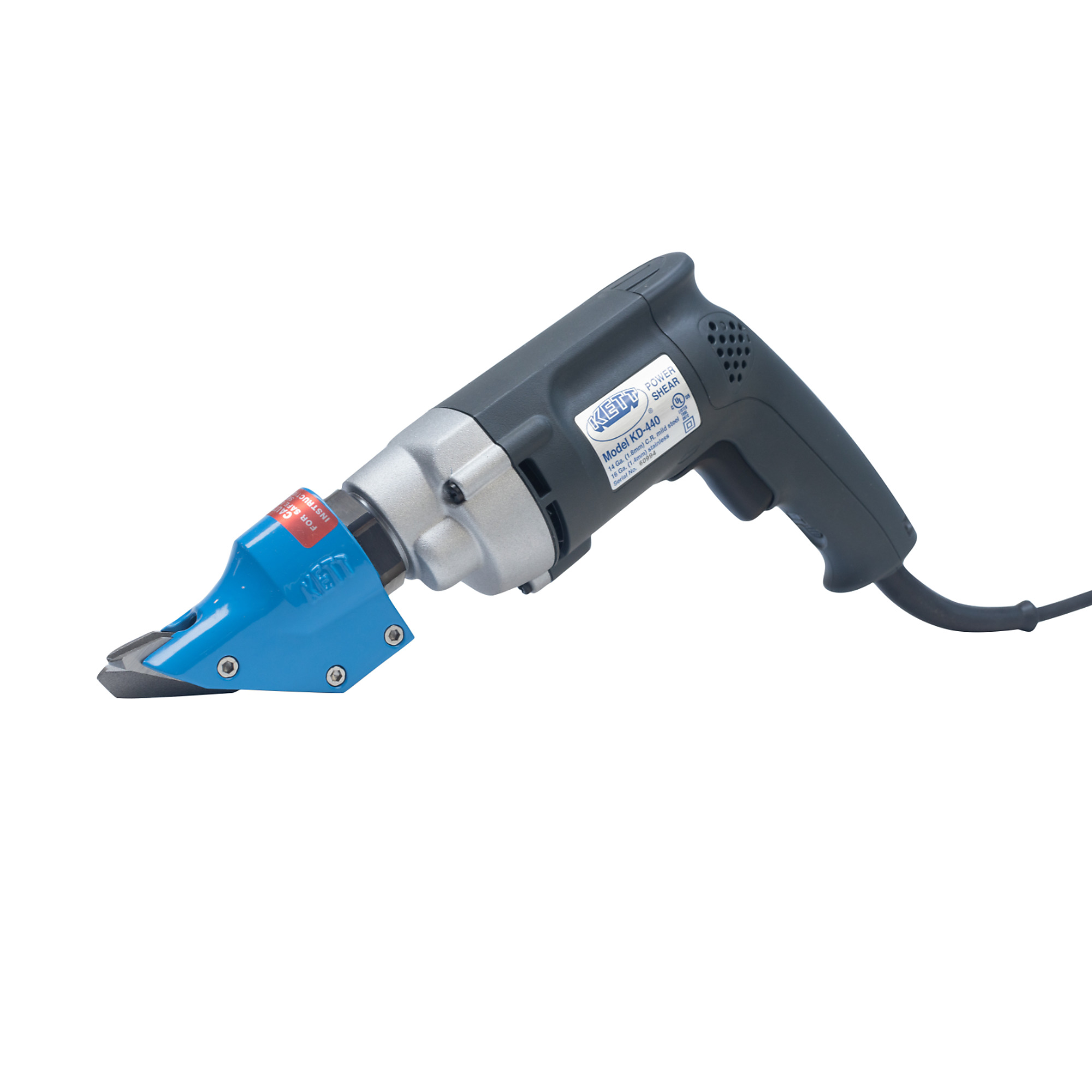 Kett Tool Company, 14 Ga Electric Double-Cut Shear, Model# KD-440 ...