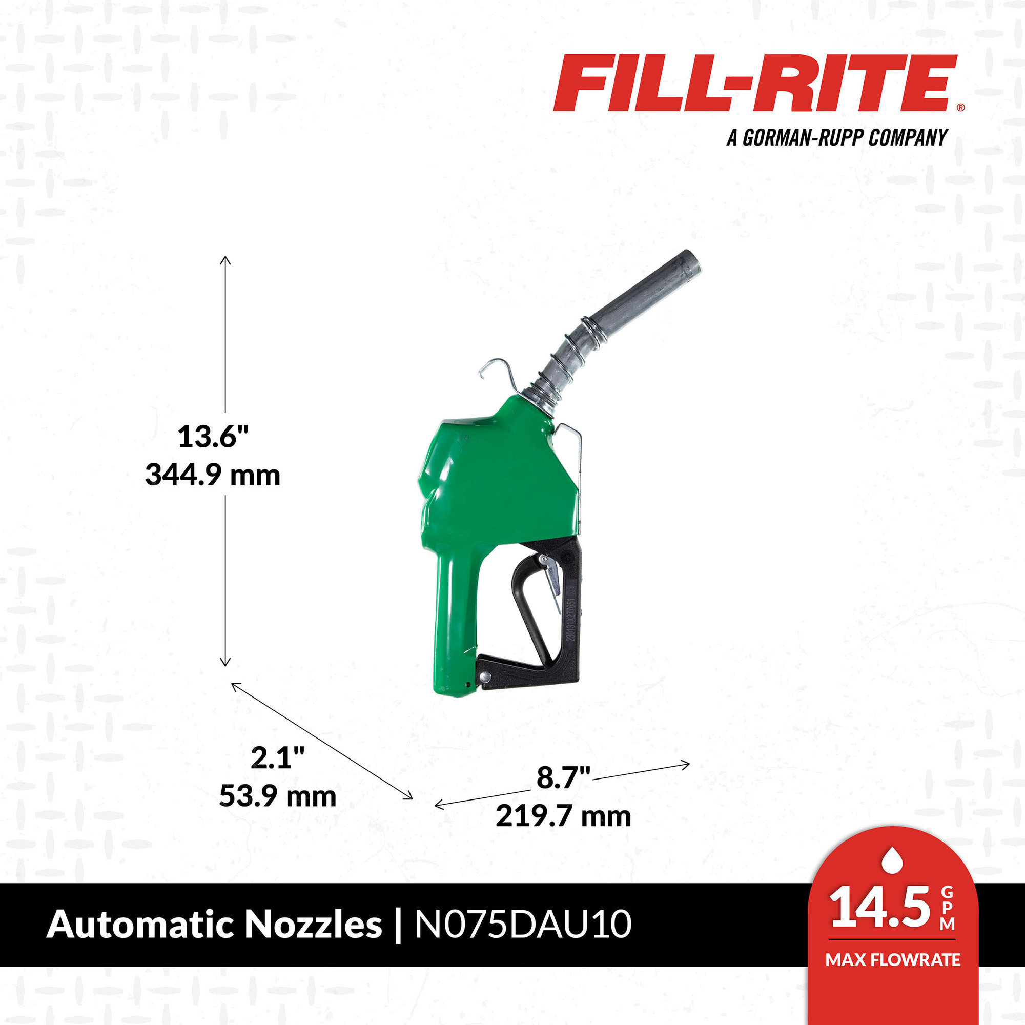 Fill-Rite 3/4in. Automatic Diesel Nozzle, Model# N075DAU10 | Northern Tool