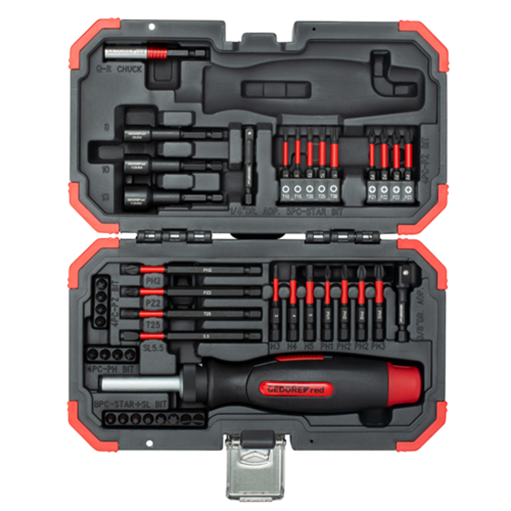 Gedore, 43 piece Bit set with handle, Drive Type Combination, Model ...