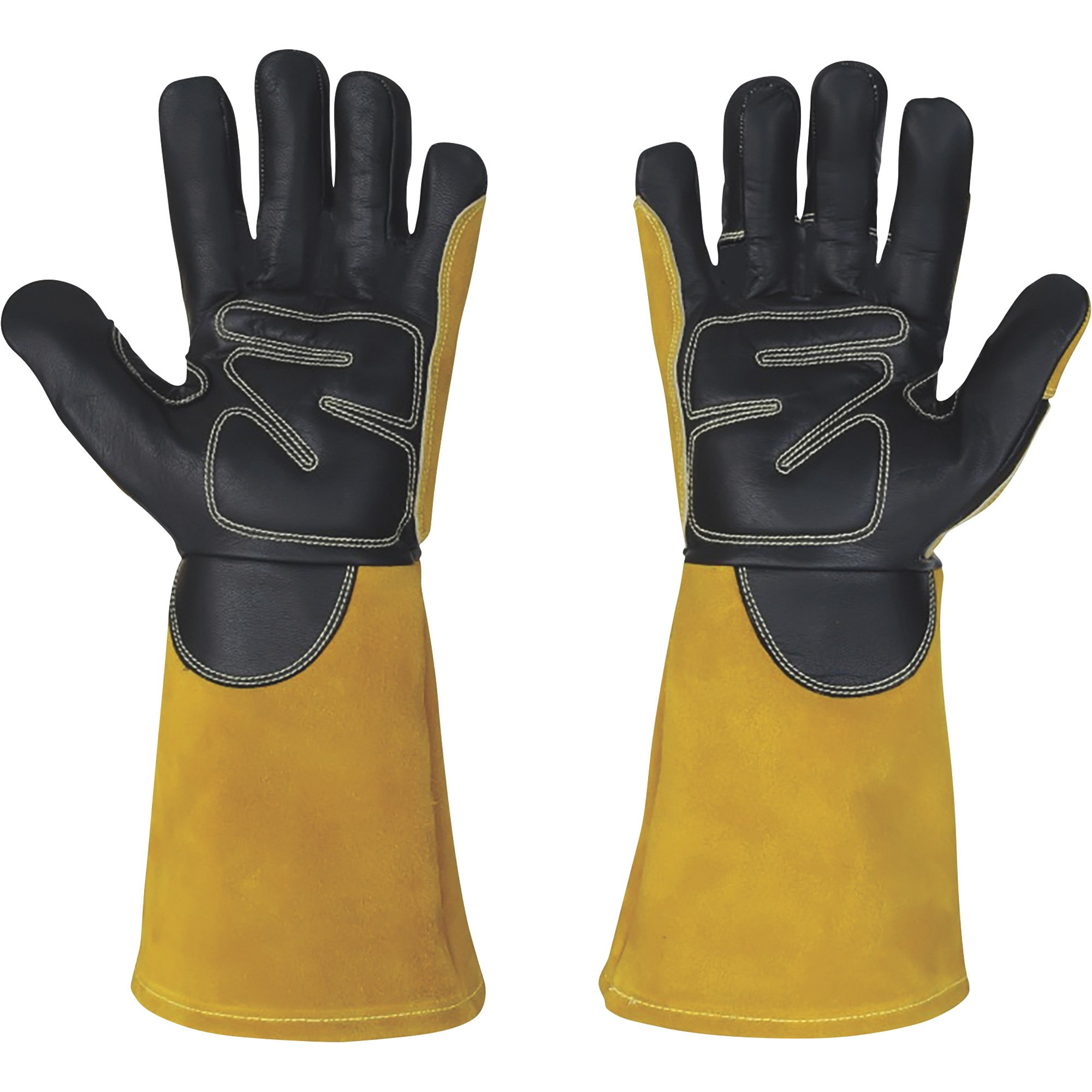 Klutch Cut-Resistant Goatskin/Cowhide MIG Welding Gloves — Single Pair ...