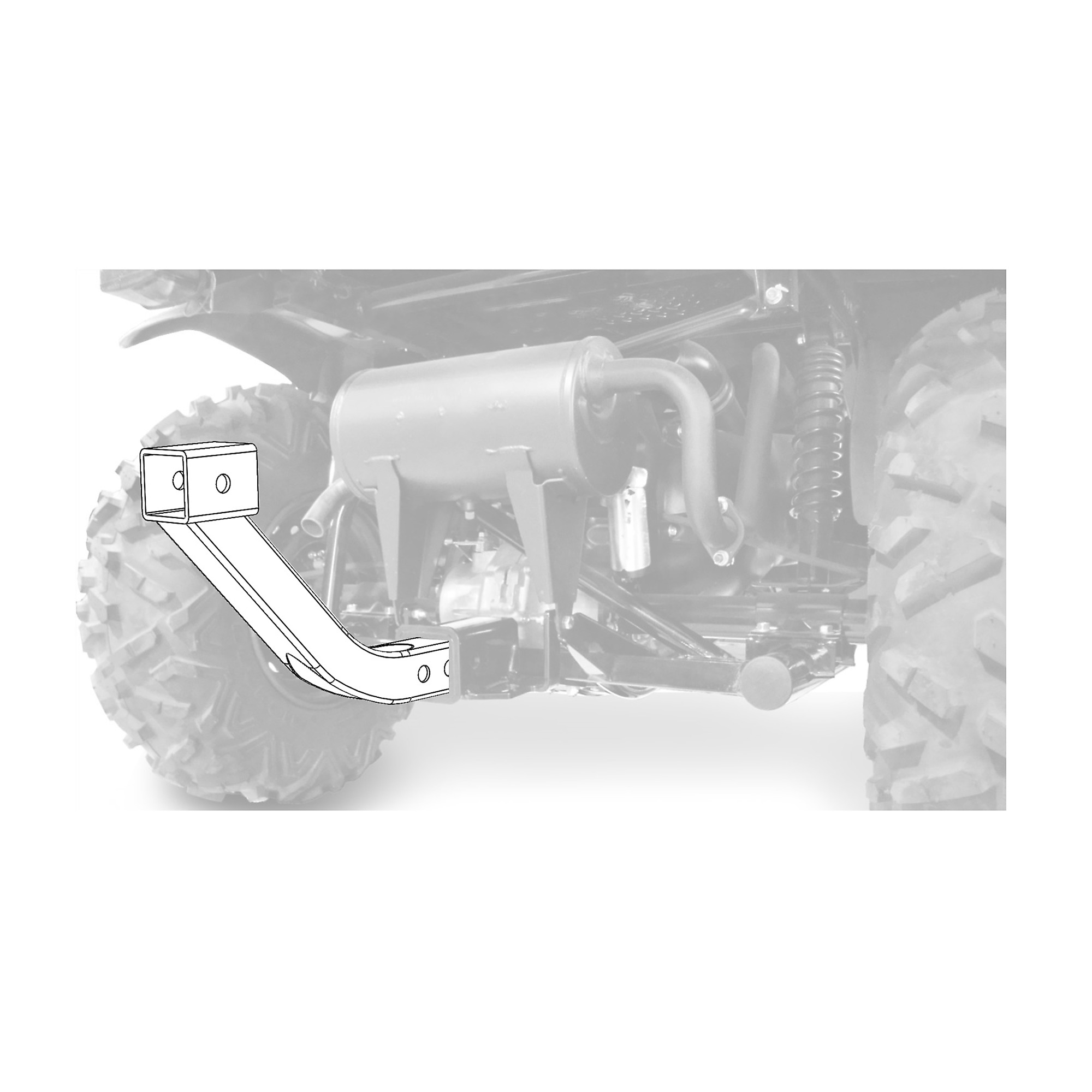Hornet Outdoors, Single Receiver hitch riser 16in. ATV UTV, Model# U ...