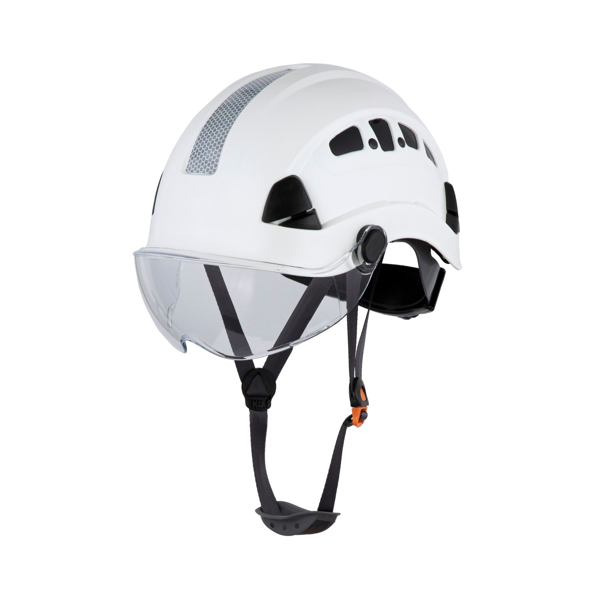 Defender Safety, H1-CH Safety Helmet With Visor, Type 1 Class C, ANSI ...