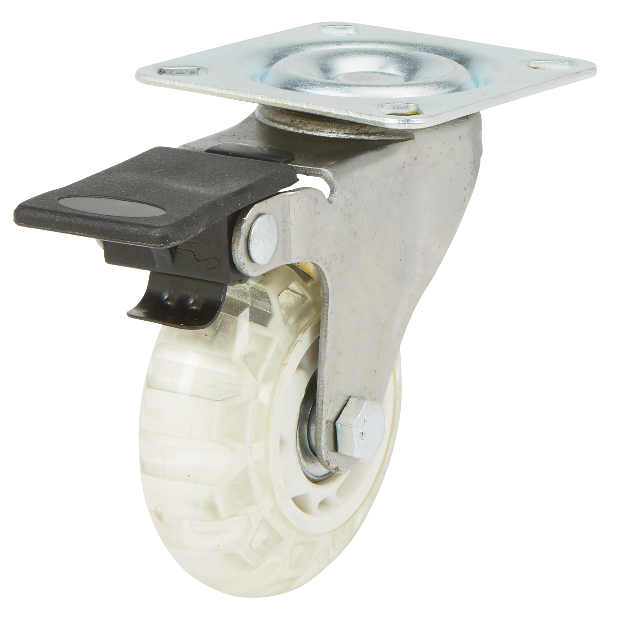 Ironton 2.5in. Nonmarking Skate Wheel Swivel Caster with Brake, 110-Lb ...