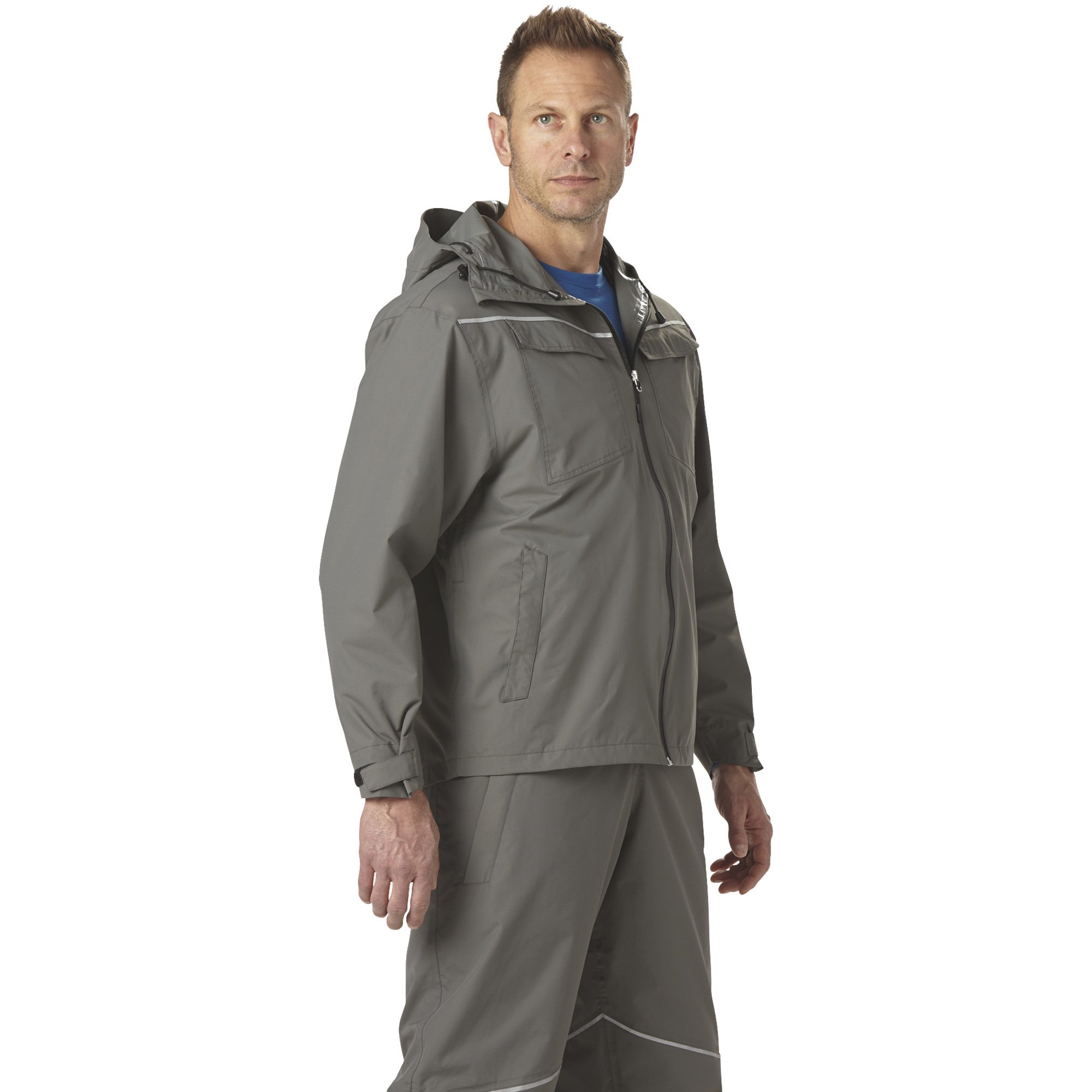 Gravel Gear Men's Waterproof Breathable Midweight Rain Jacket ...