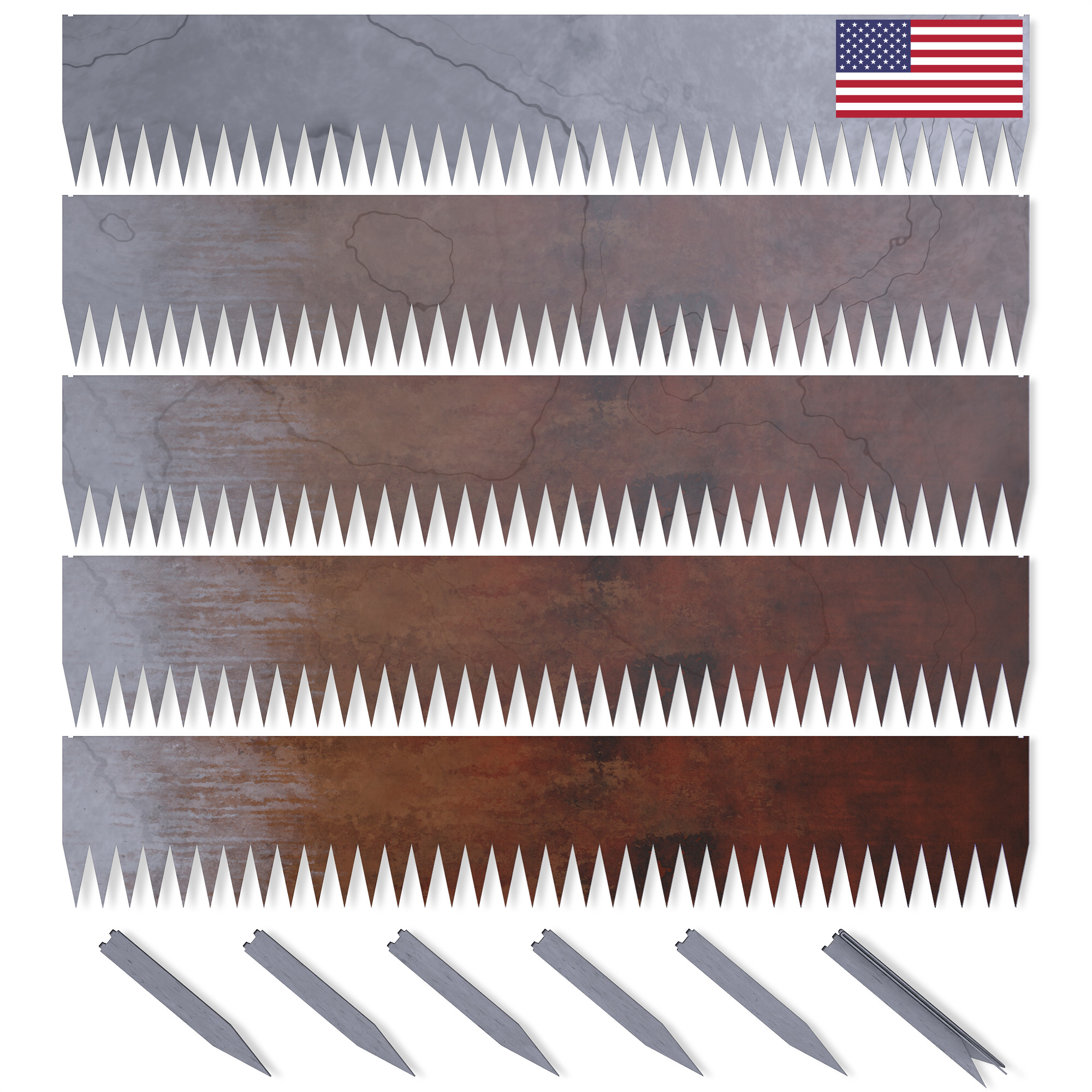 Koova, Corten Weathering Garden Edging, 8in.x45in., Model# SB-EDGING ...