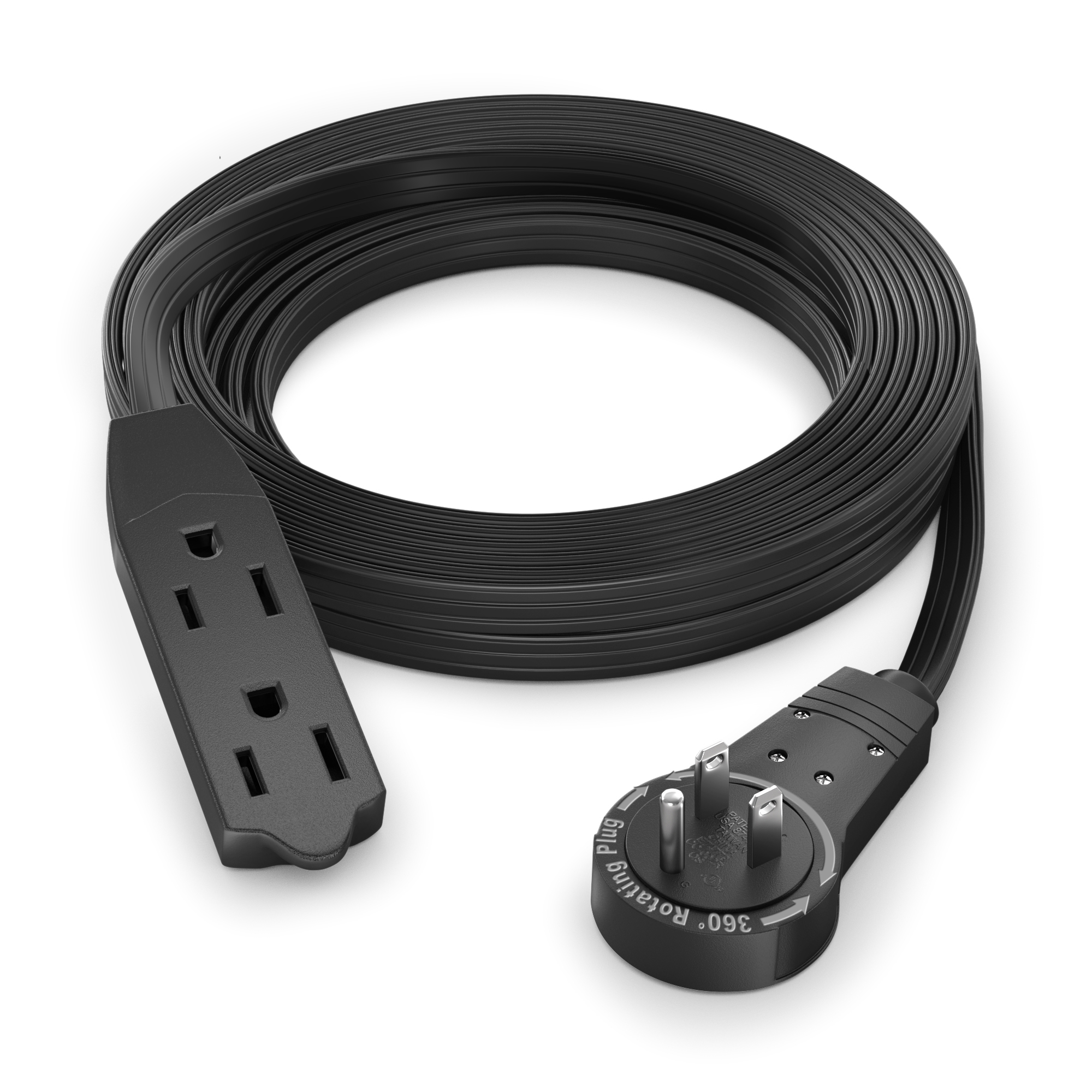 Maximm Cable, 360 Rotating Plug Extension Cord, Cord Length 12 ft ...