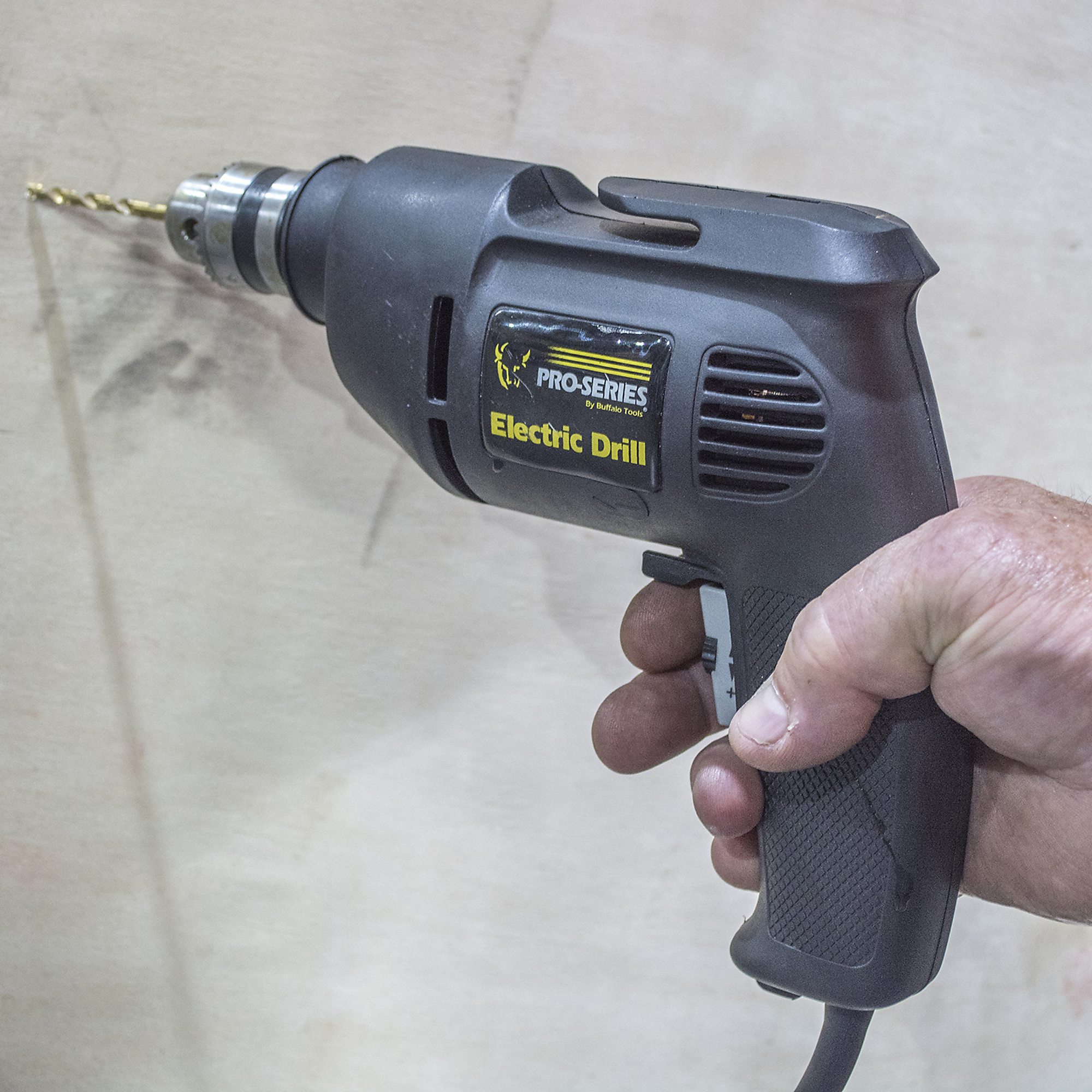 Buffalo Tool Pro-Series, 3/8in. VSR Electric Drill, Chuck Size 3/8 in ...